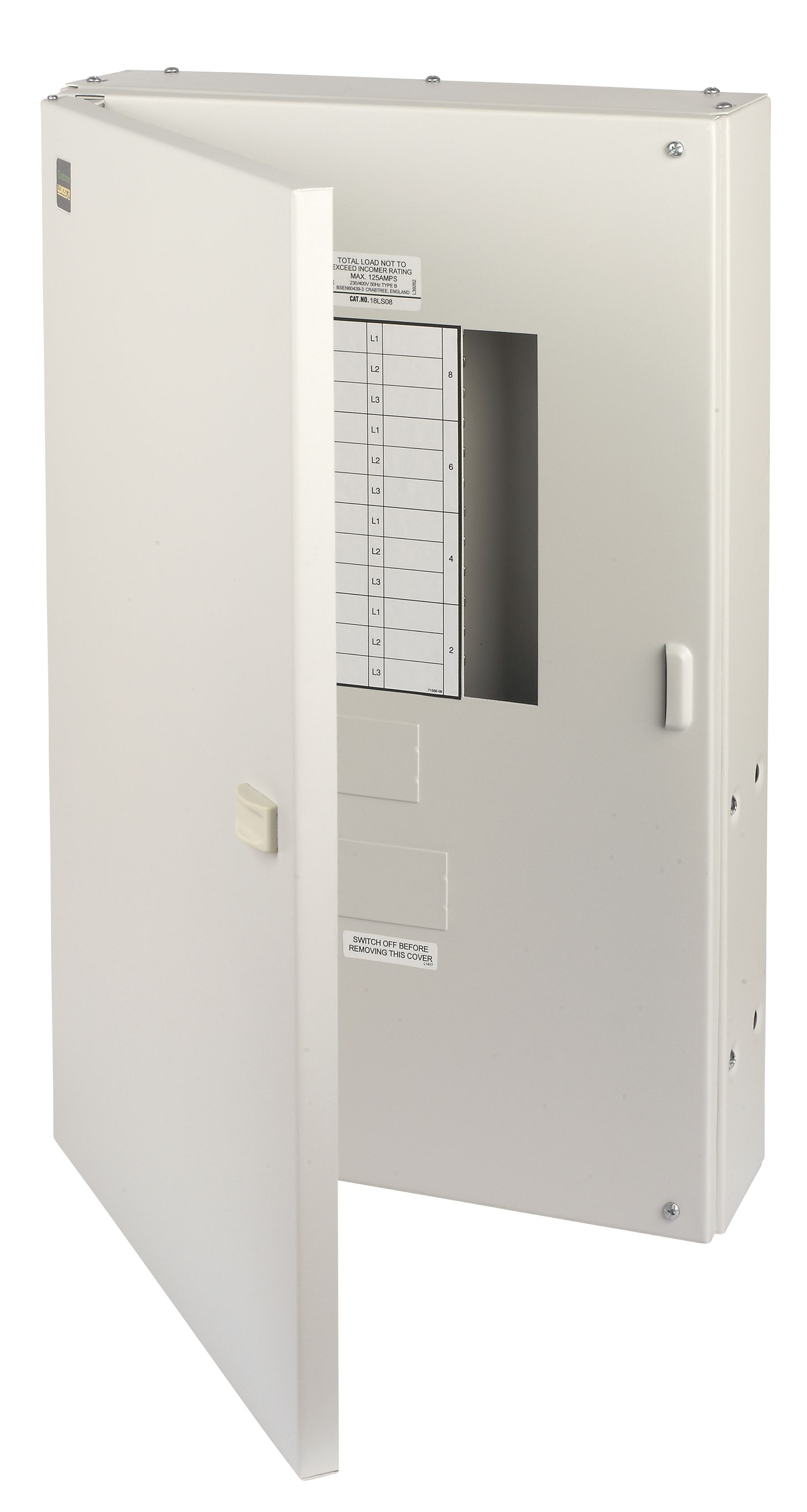 8W 125A TPN BOARD EXCLUDING INCOMER | Tradepoint