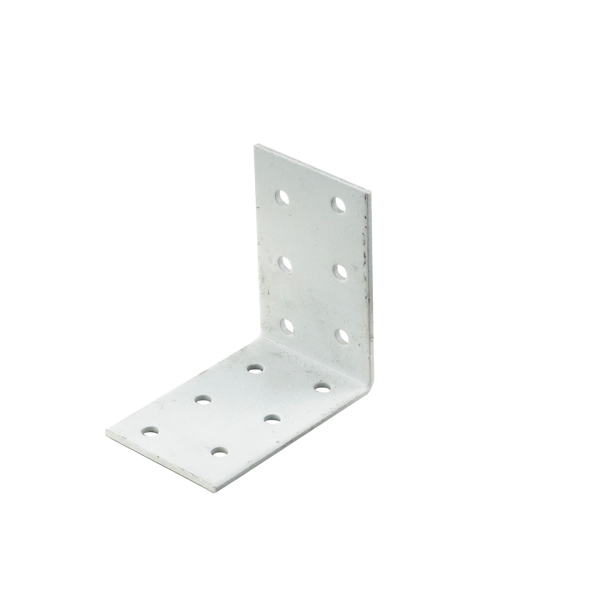 Abru Silver effect Powder-coated Steel Perforated Angle bracket (H)40mm ...