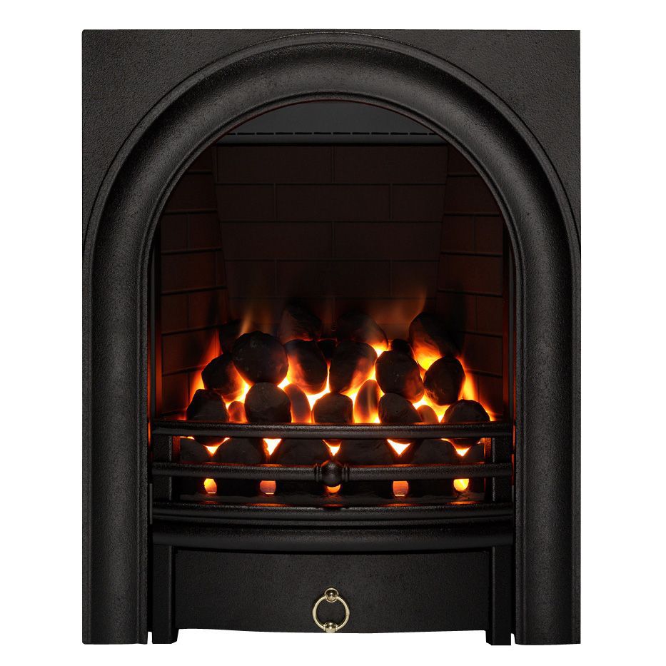 Arch Black Remote controlled Gas Fire | Tradepoint