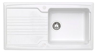 Astracast Equinox White Ceramic 1 Bowl Sink & drainer x 980mm