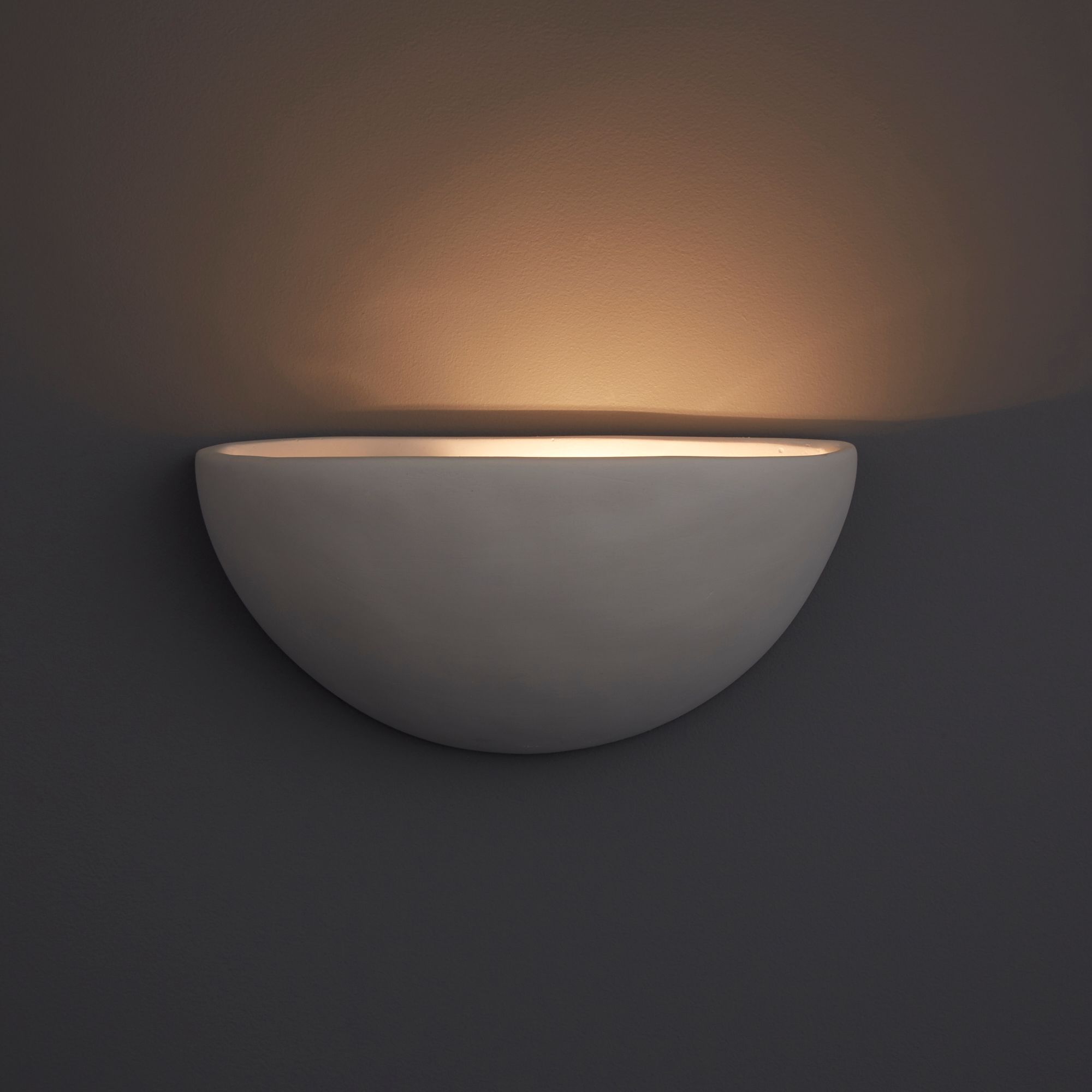 Aura Cream Paint effect Wall uplighter | Tradepoint