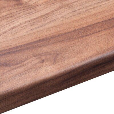B&Q 50mm Romantic Walnut effect Laminate Round edge Kitchen Worktop, (L ...