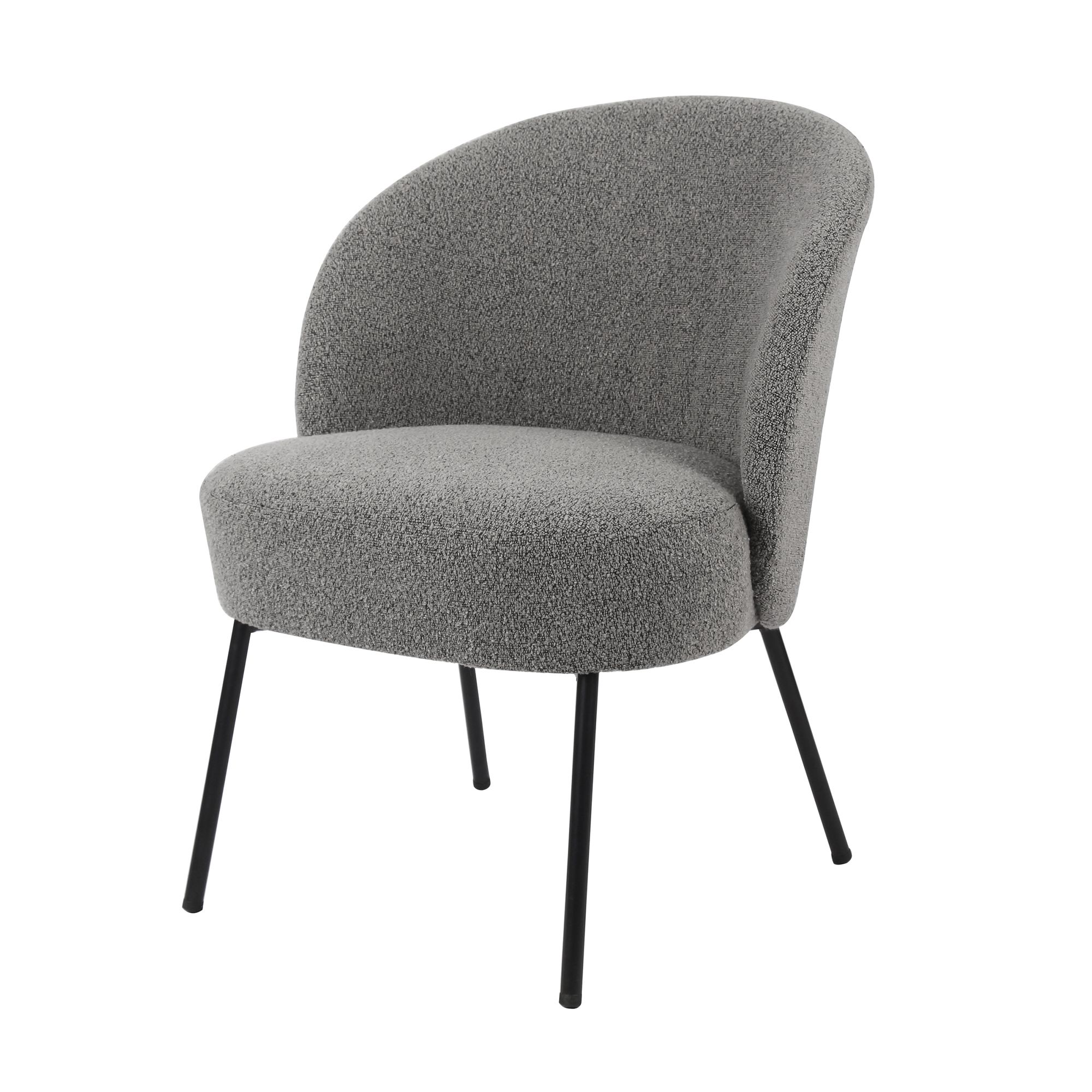 Bersaba Grey Boucle Occasional chair (H)770mm (W)560mm (D)650mm