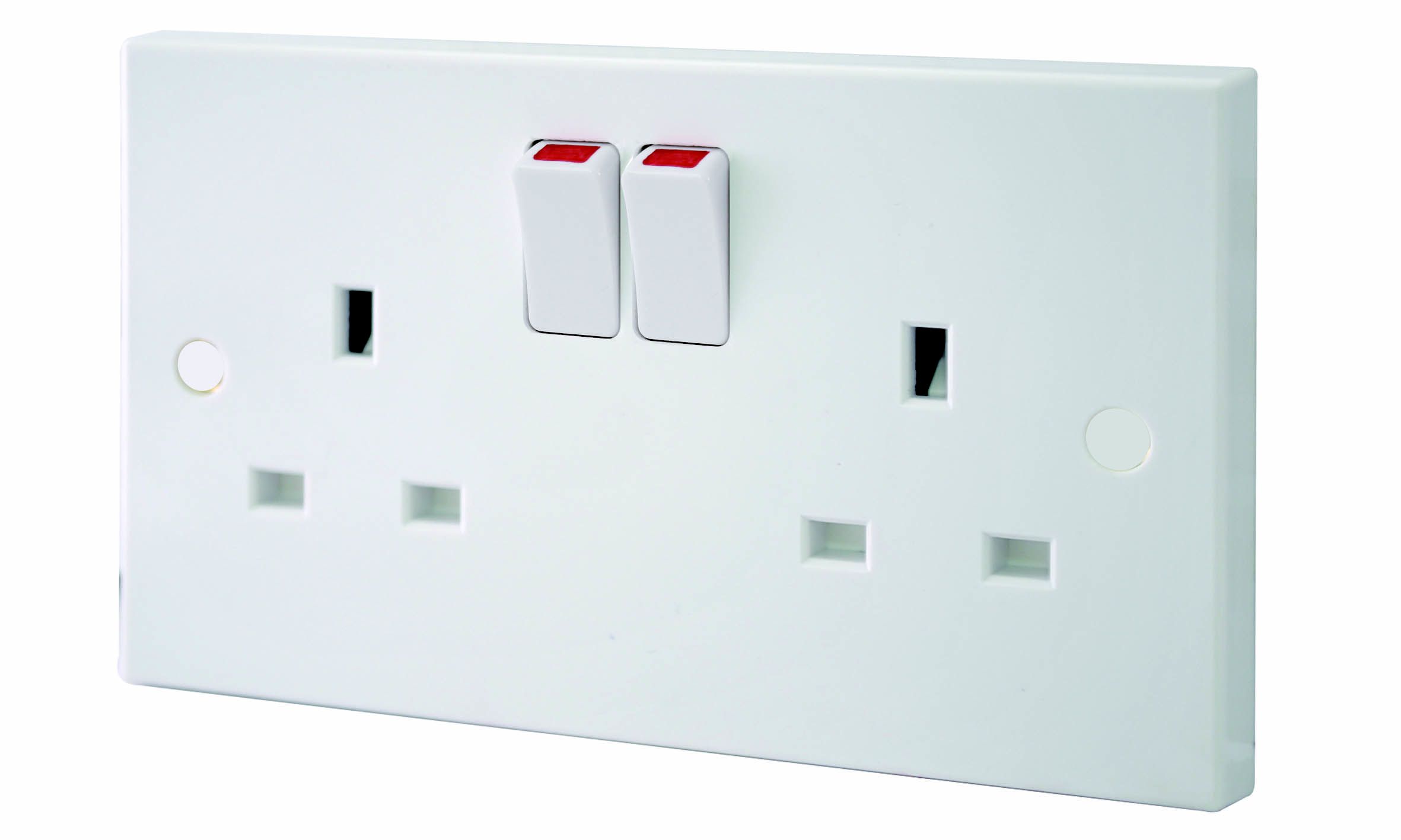 BG Double 13A Gloss White Socket