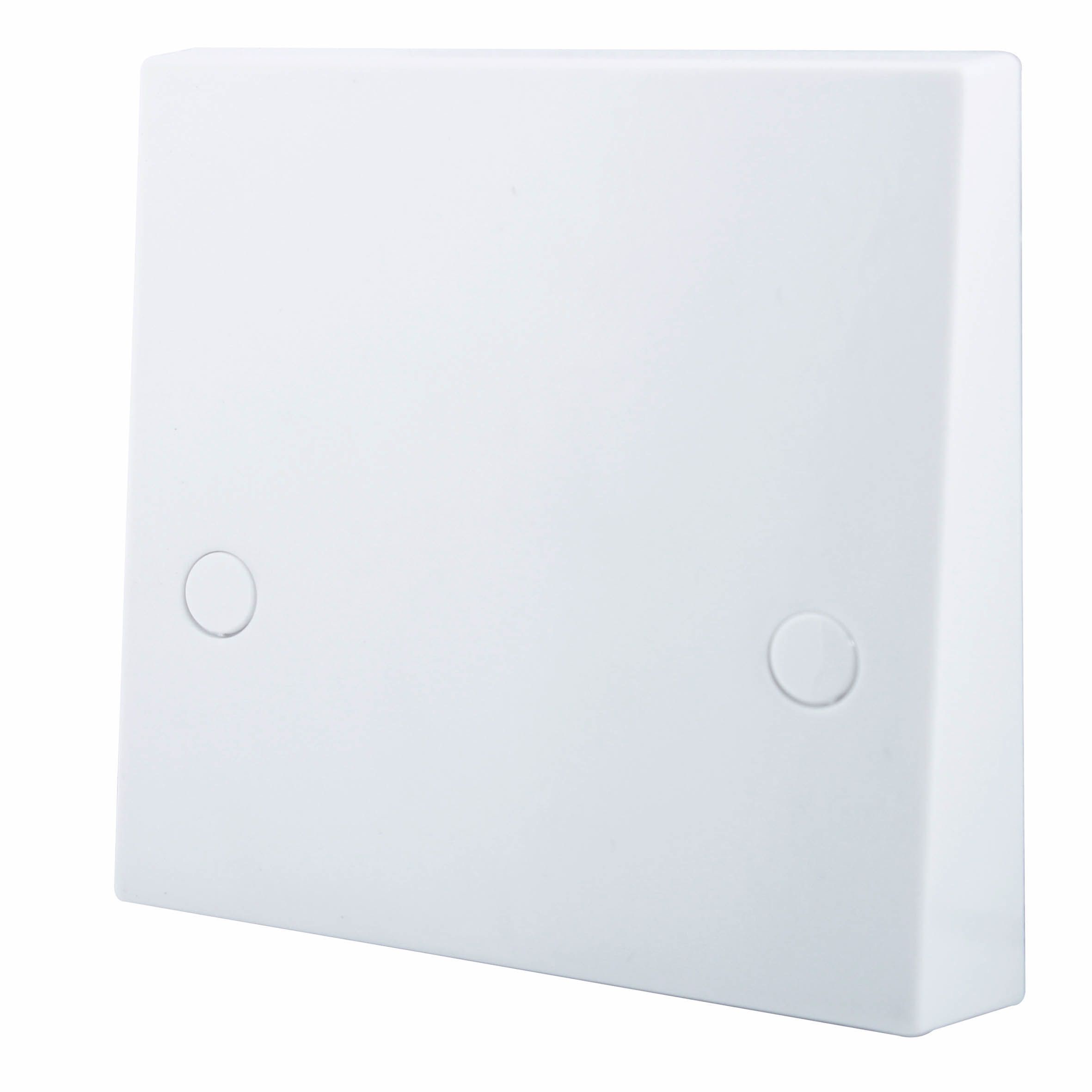BG White 45A Raised square profile Screwed Unswitched Cooker connection ...