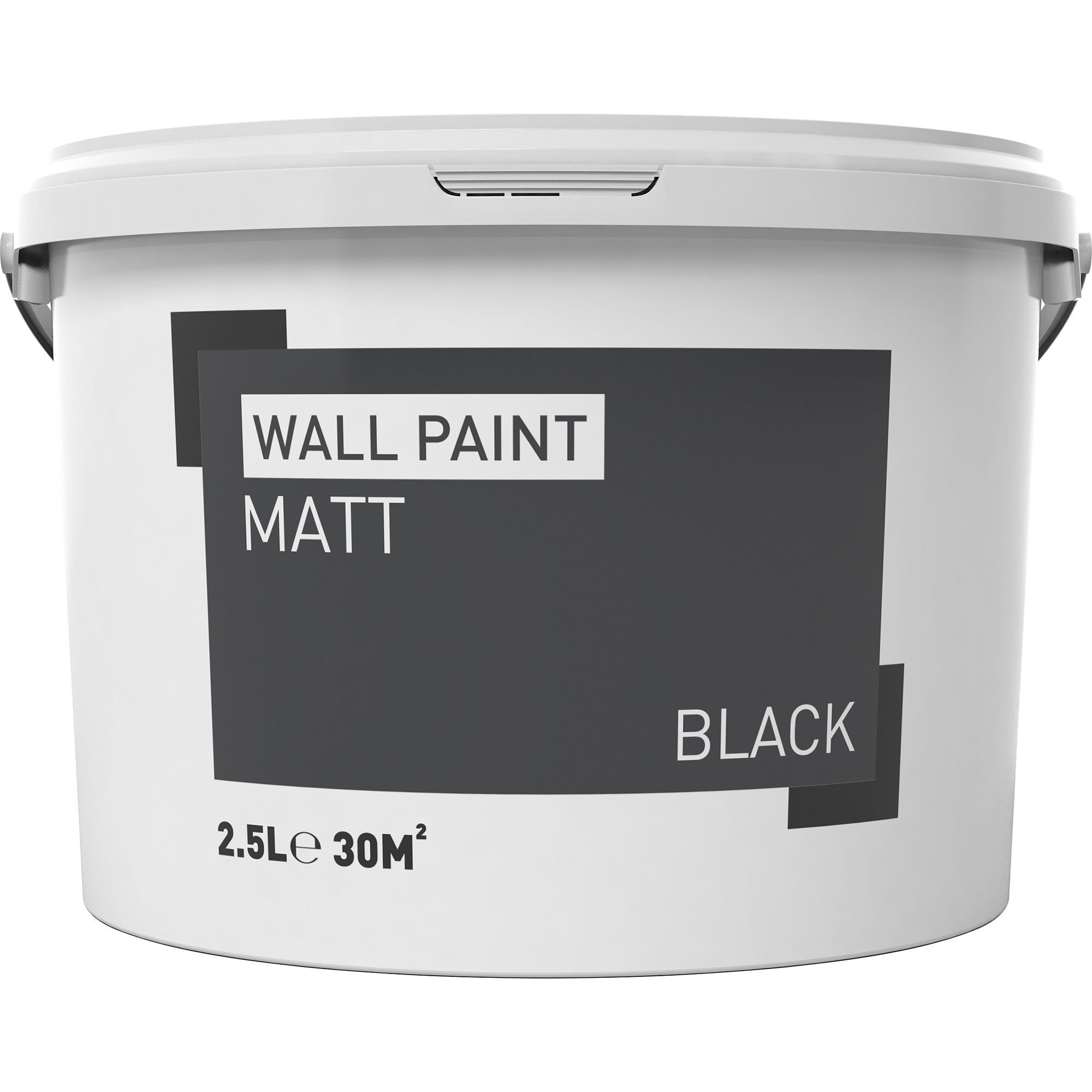 Black Matt Emulsion paint, 2.5L | Tradepoint