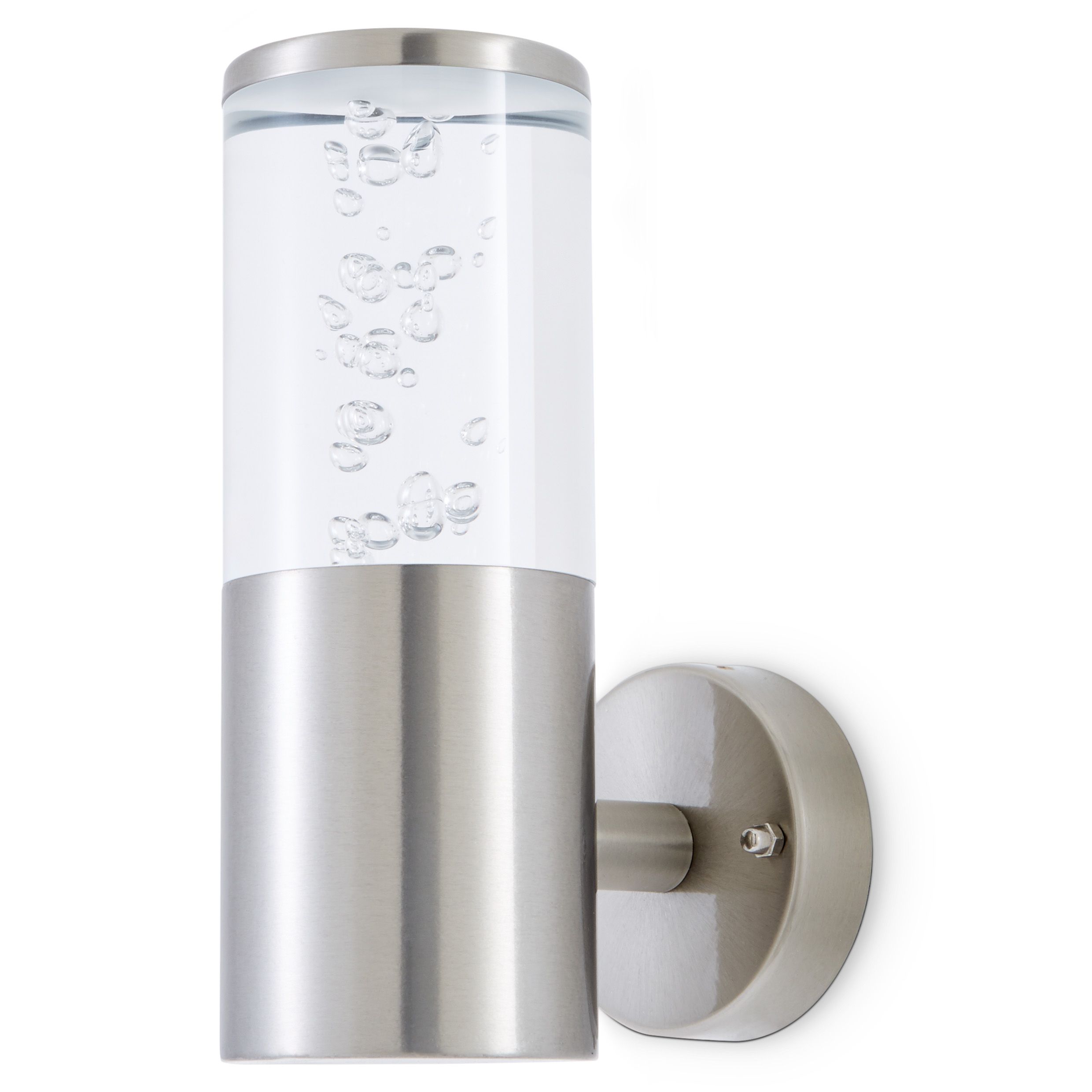 Blooma Hoona Silver effect Mains-powered LED Outdoor Wall light 277lm ...