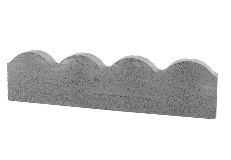 Bradstone Scalloped Grey Paving edging (H)150mm (W)600mm (T)50mm, Pack ...