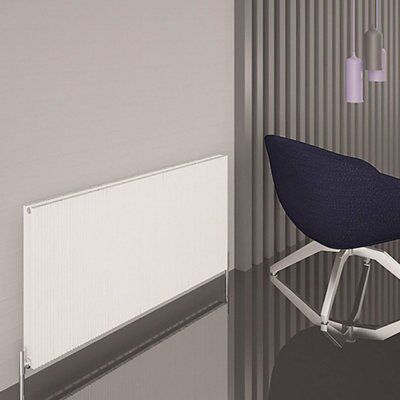 Carisa Monza White Horizontal Designer Radiator, (W)1230mm x (H)600mm