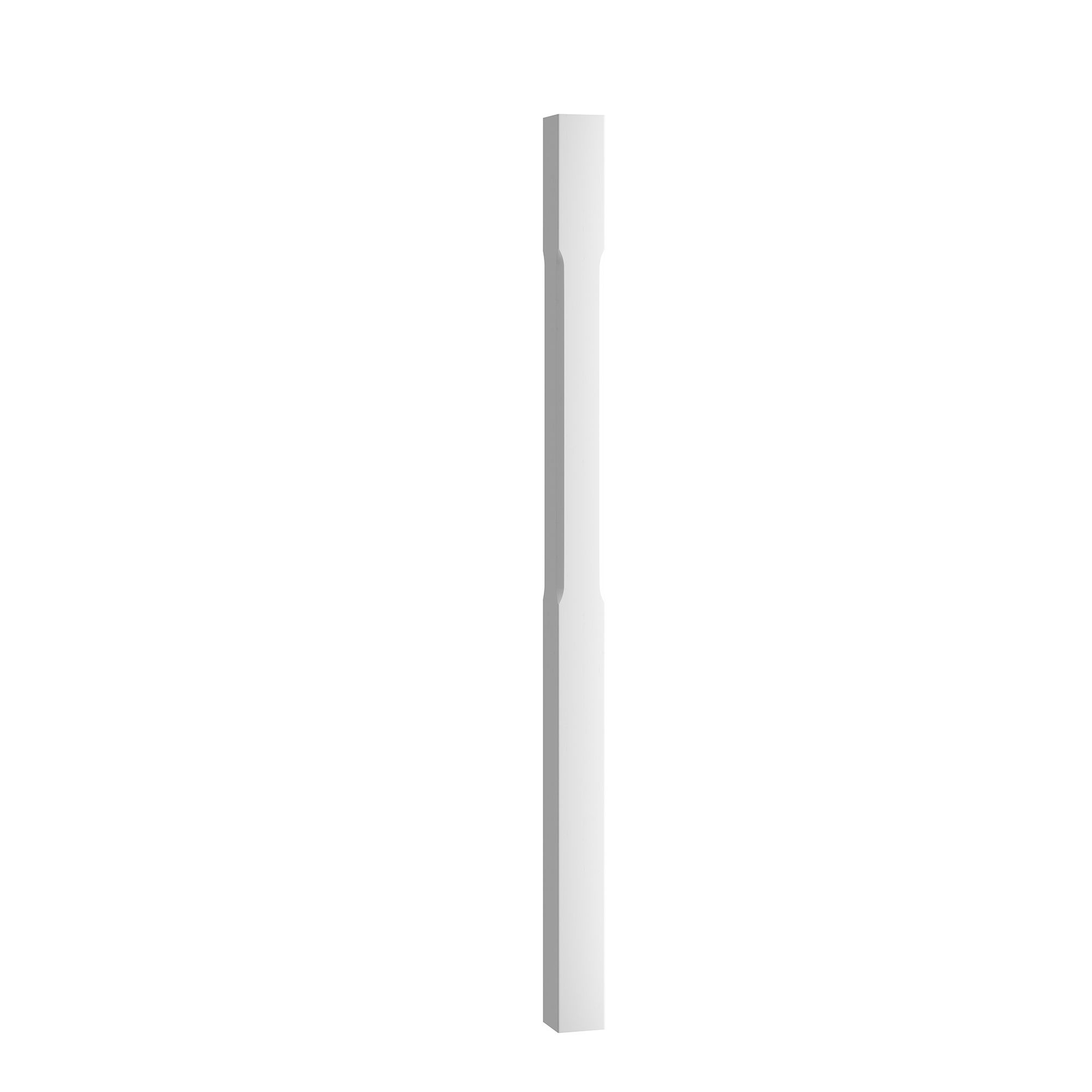 Cheshire Mouldings Primed Stop chamfer White Pine Newel (H)82mm (W)82mm