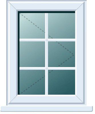 Clear Double glazed White uPVC RH Window, (H)970mm (W)620mm | Tradepoint