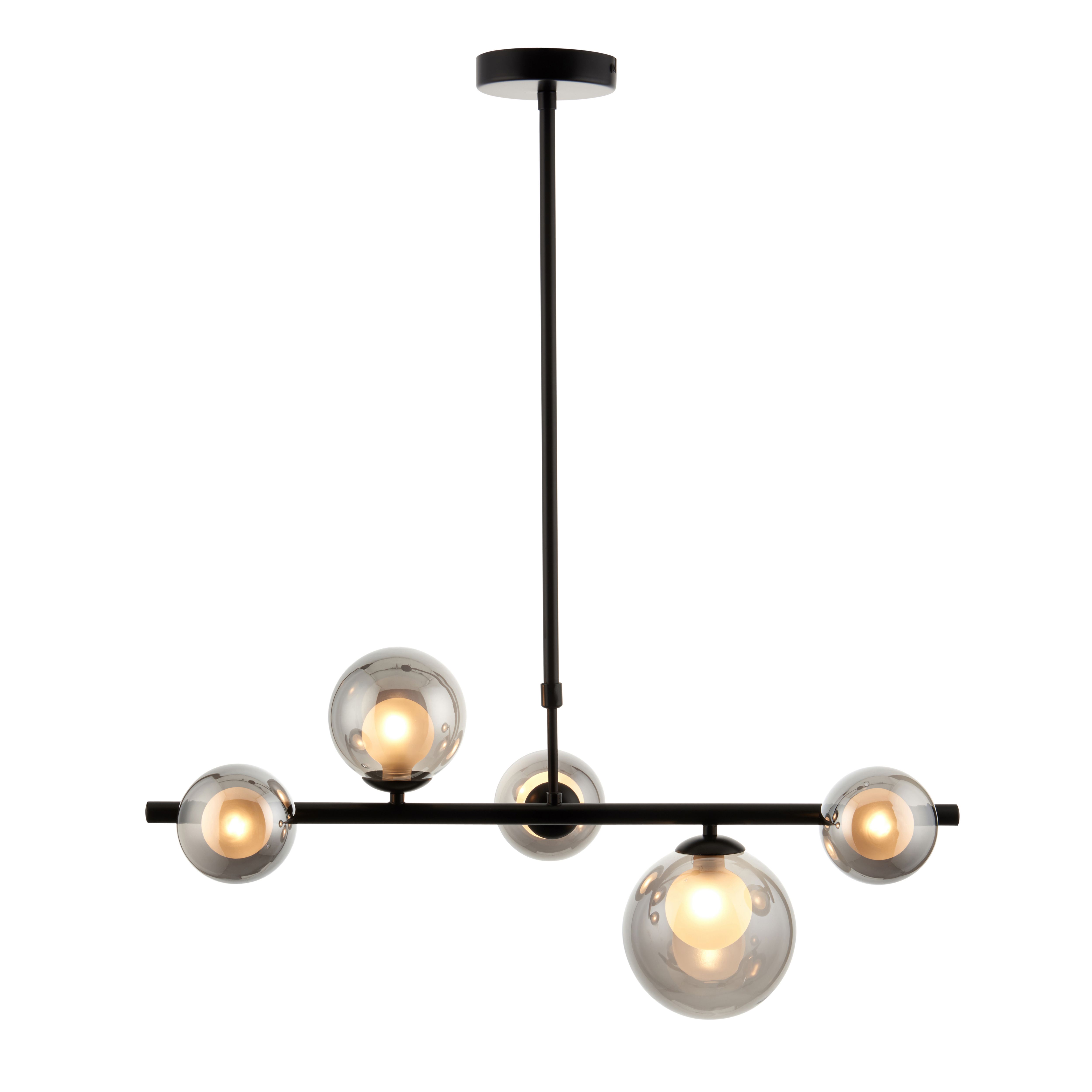 Cole black 5 Lamp LED Pendant ceiling light