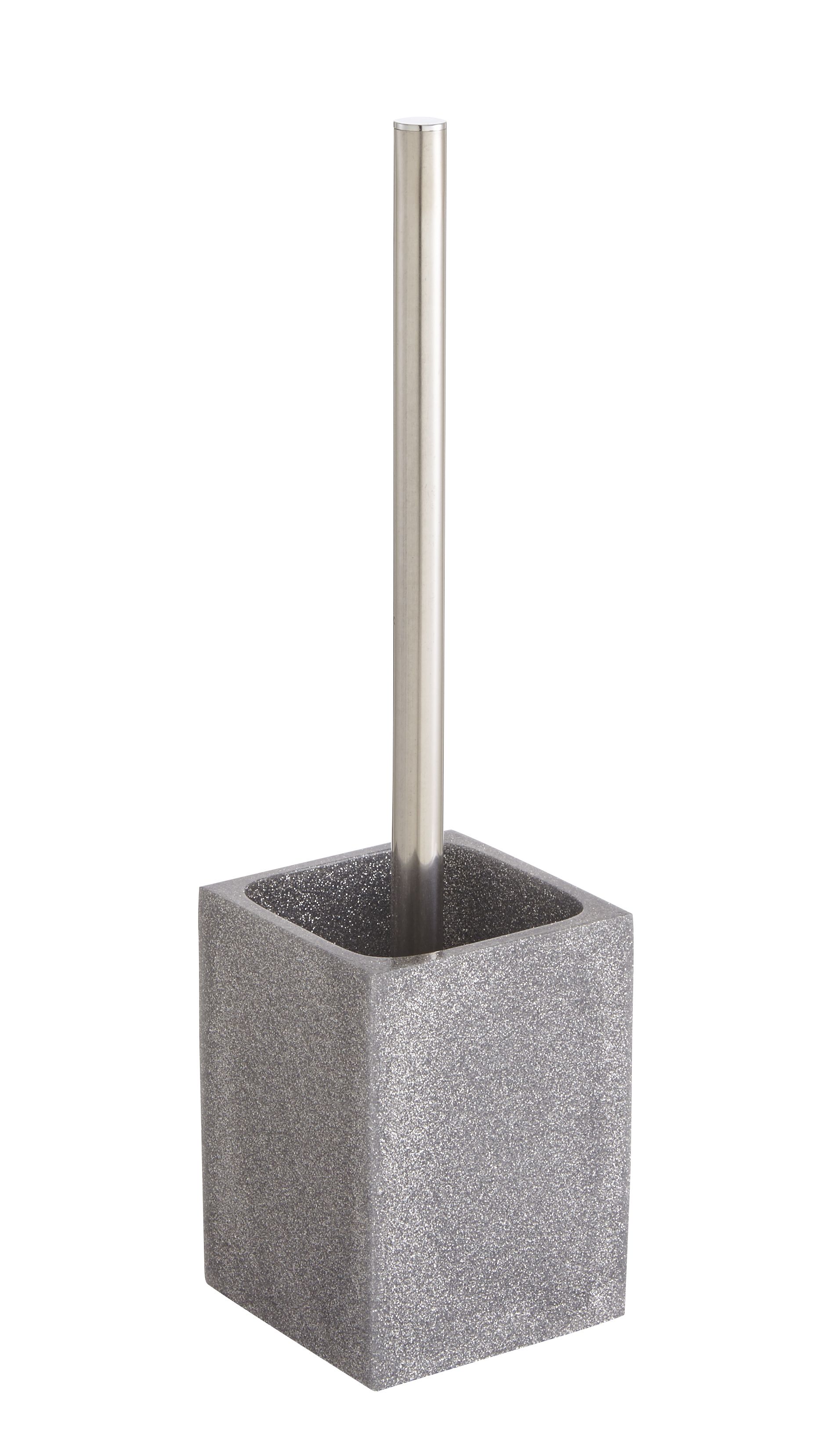 Cooke Lewis Capraia Gloss Silver Glitter effect Toilet brush holder