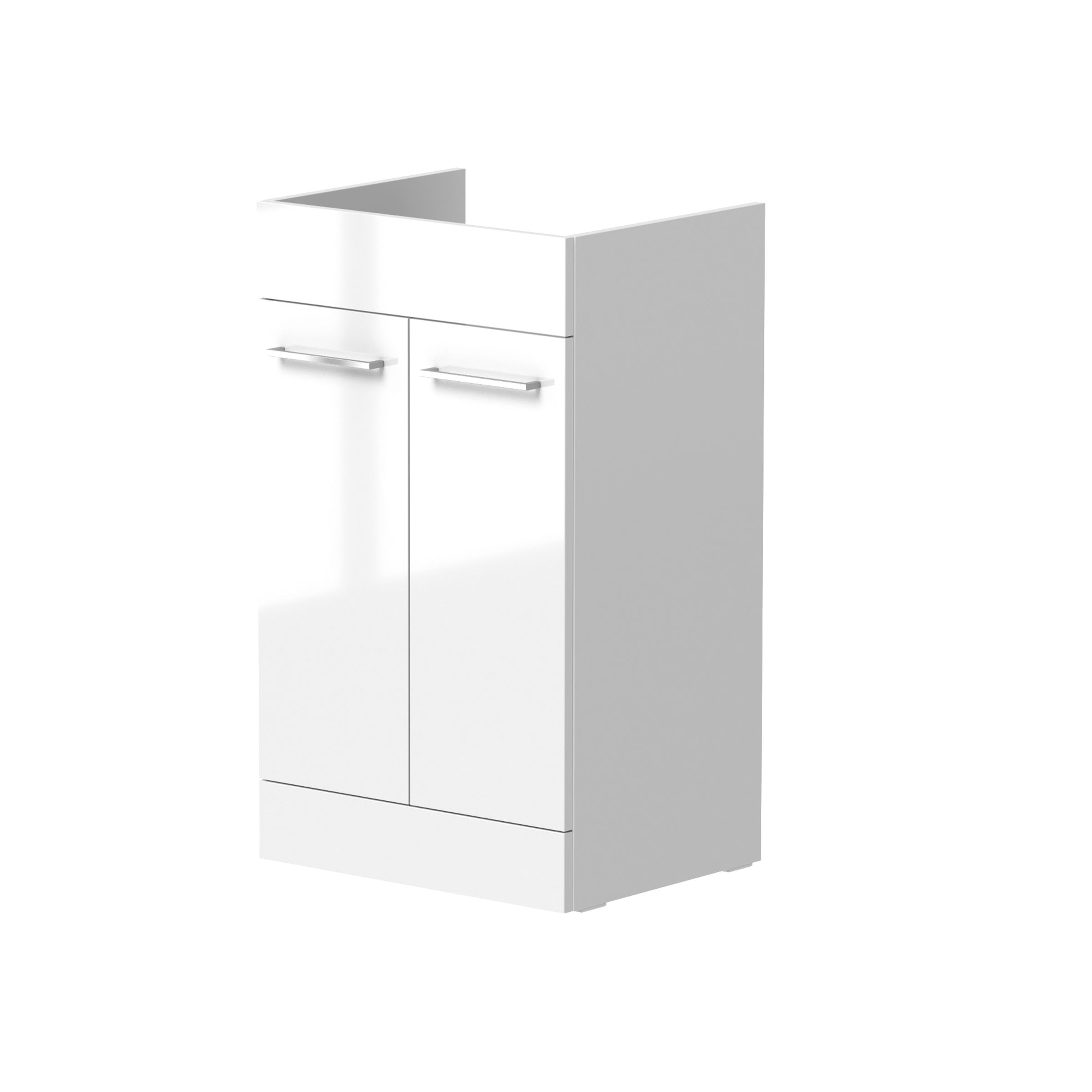 Cosmos 500 Standard Gloss White Gloss Freestanding Bathroom Vanity unit ...