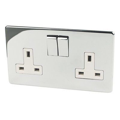 Crabtree 13A Socket with White inserts | Tradepoint