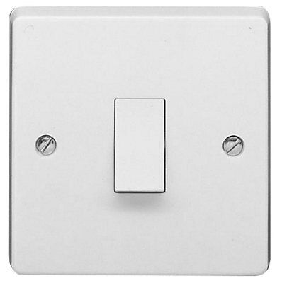 Crabtree White 10A 1 way Raised Light Switch | Tradepoint