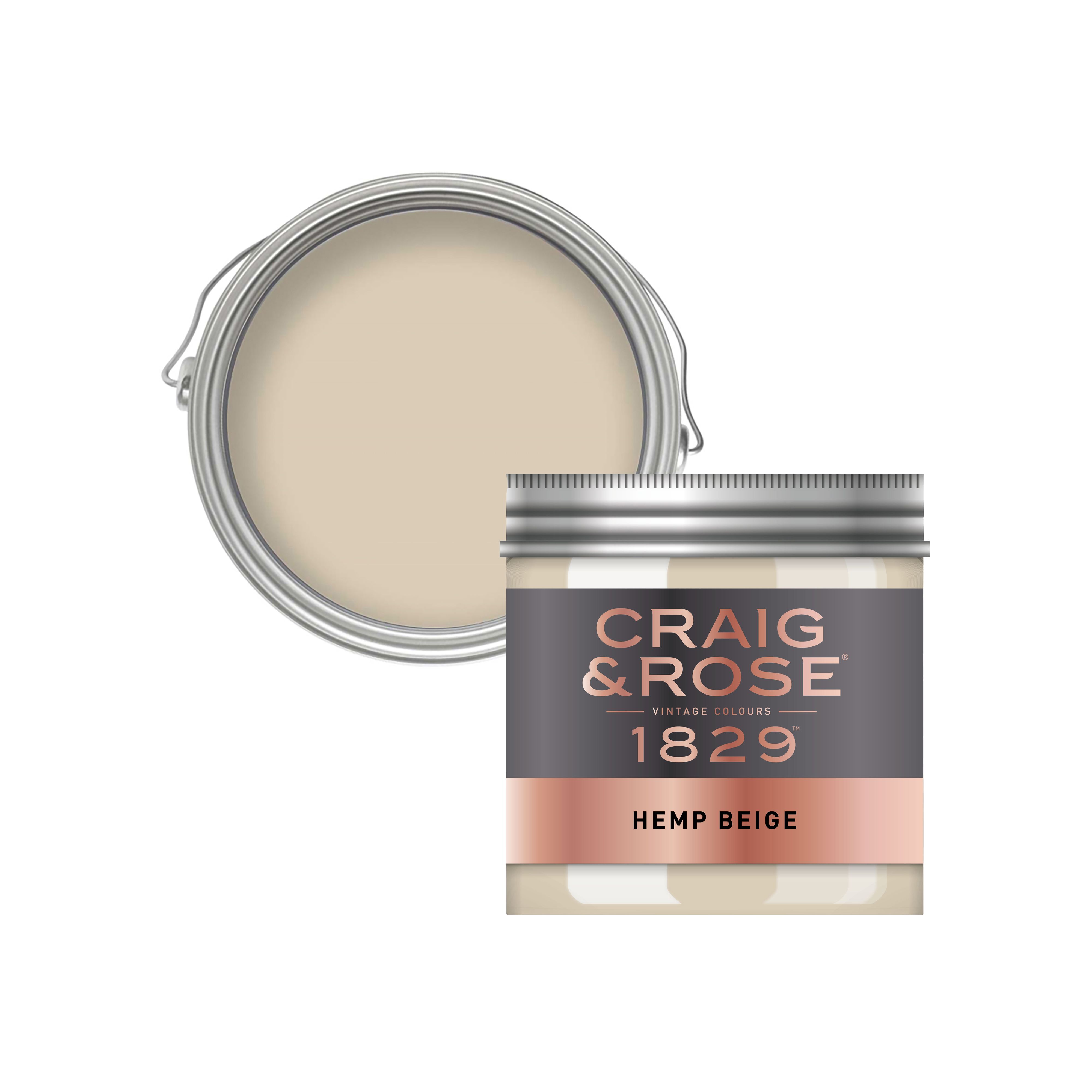 Craig & Rose 1829 Hemp Beige Chalky Emulsion paint, 50ml