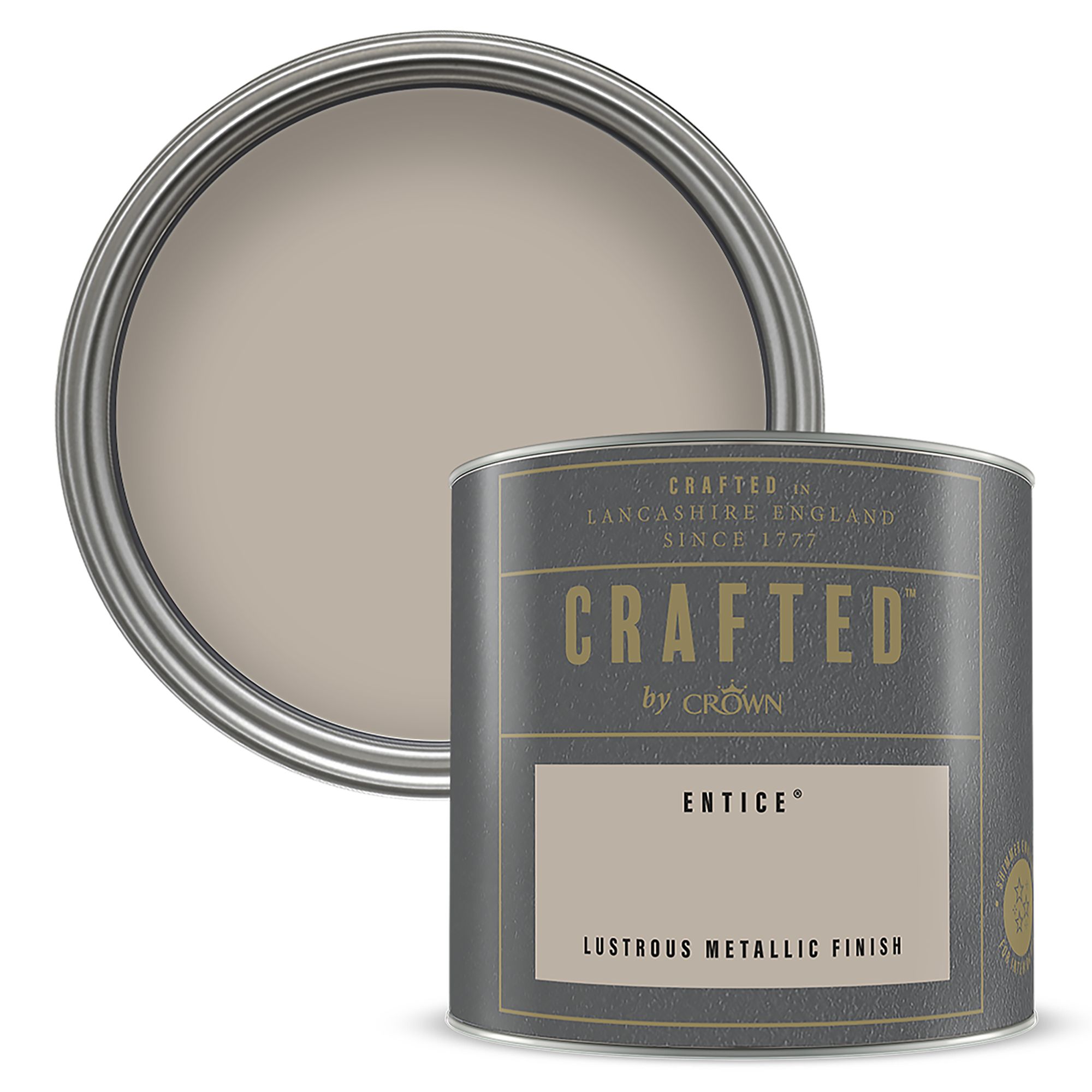Crown Crafted Entice Metallic effect Multi-surface Emulsion paint ...