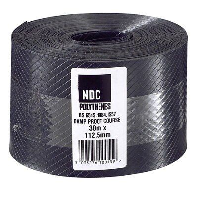 Damplas Black 500 Micron Damp proof course, (L)30m (W)112.5mm