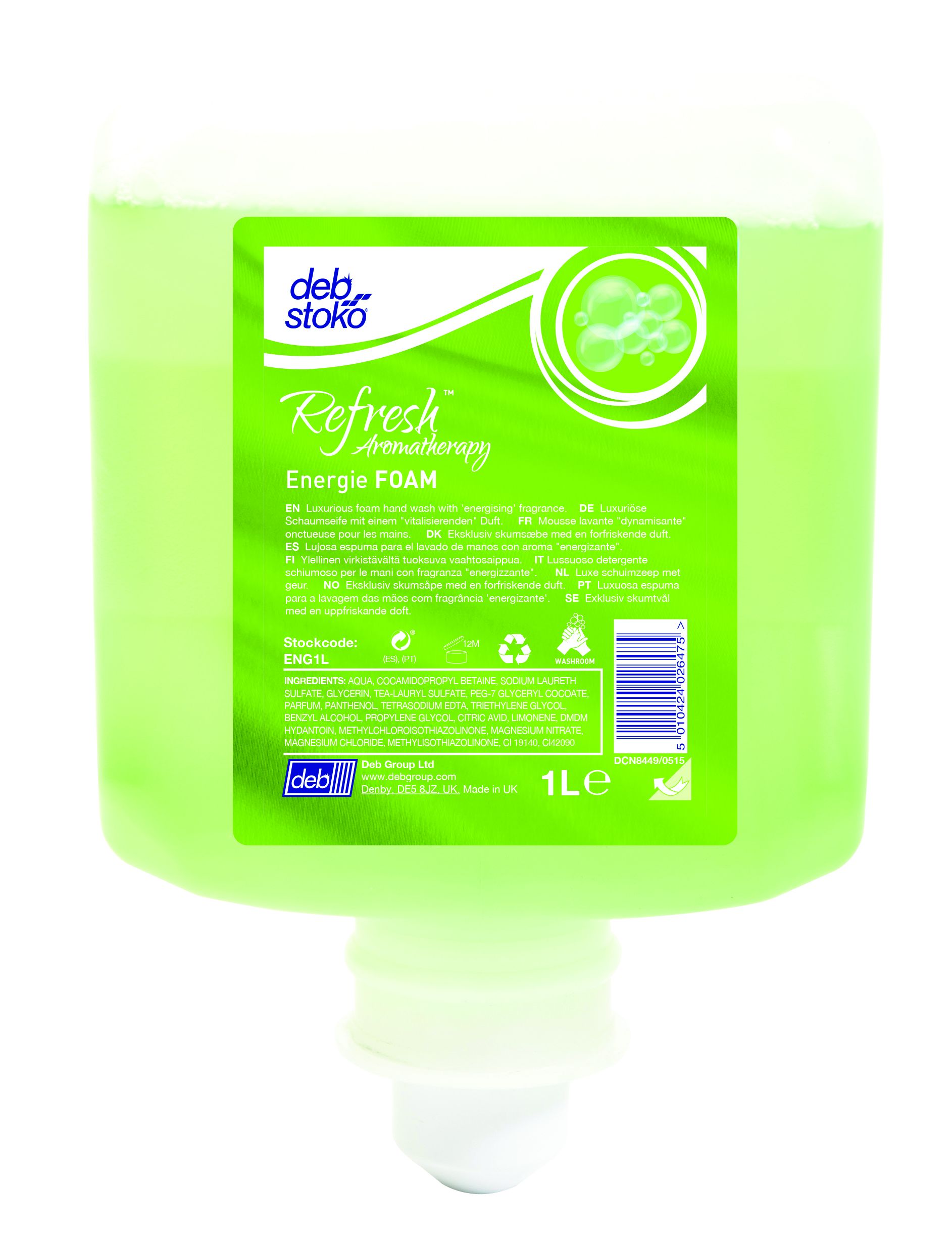 Deb Energising Foam handwash