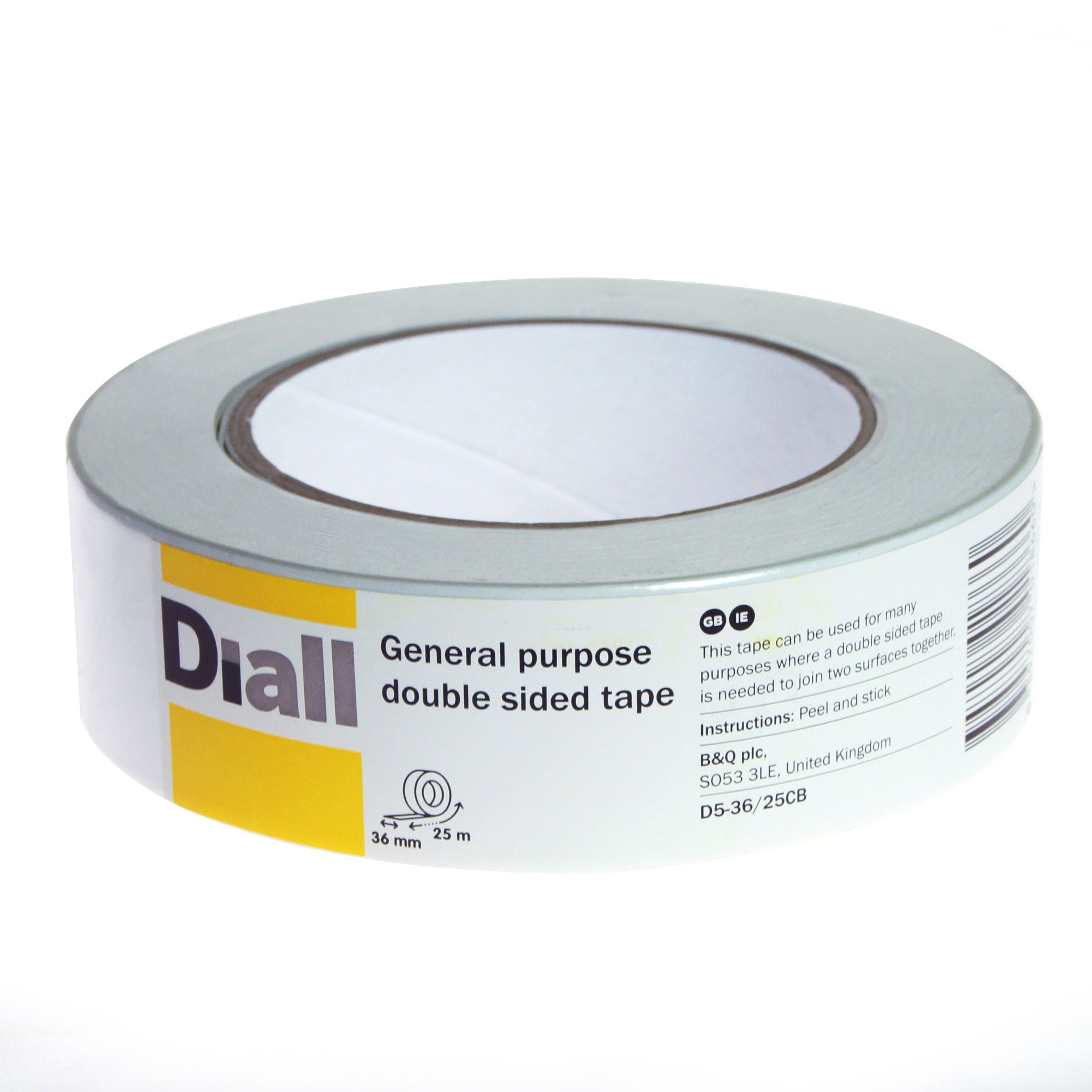 Diall White Double-sided Tape (W)36mm | Tradepoint