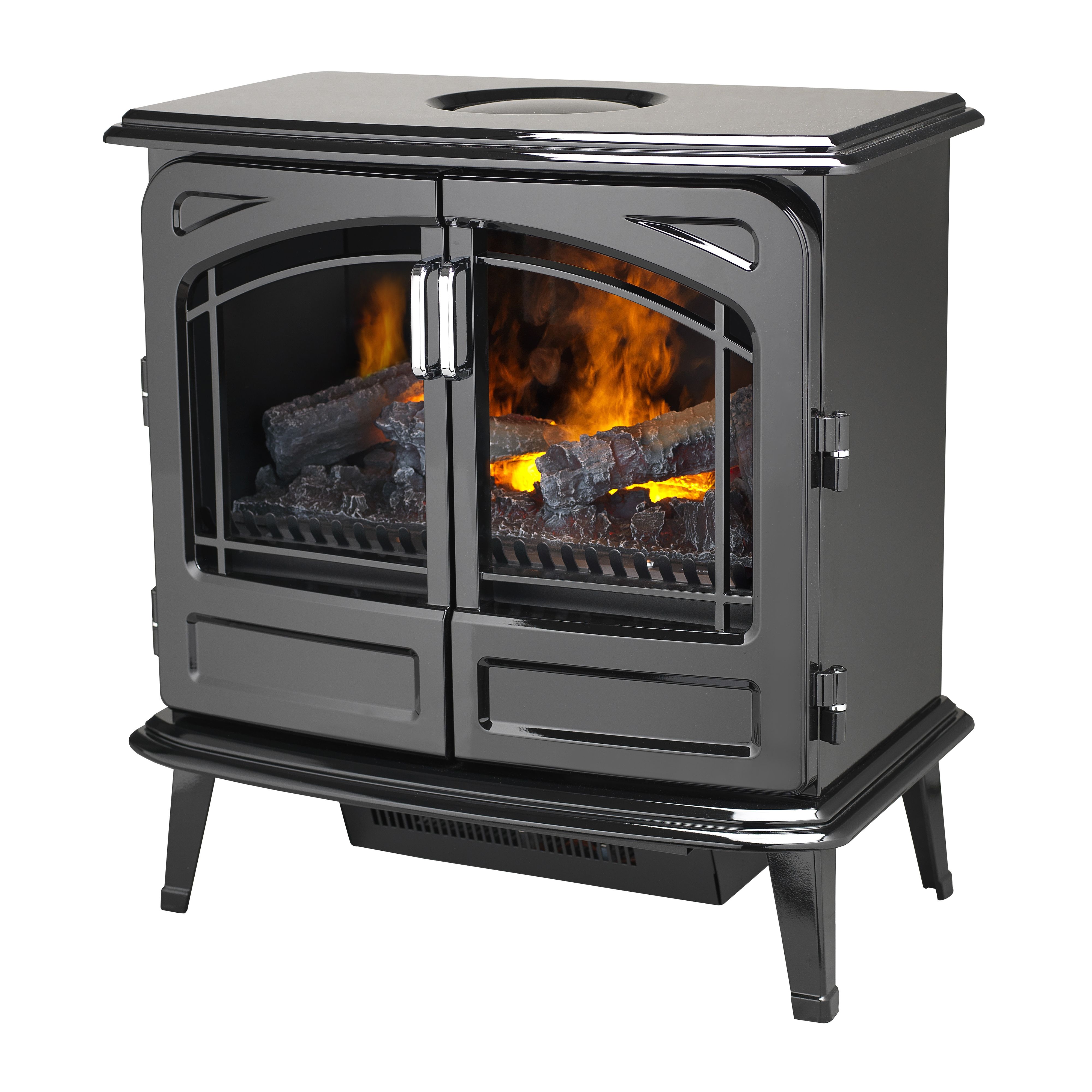 Dimplex Optimyst 2000W Gloss Noir Cast enamel effect Electric Stove (H ...