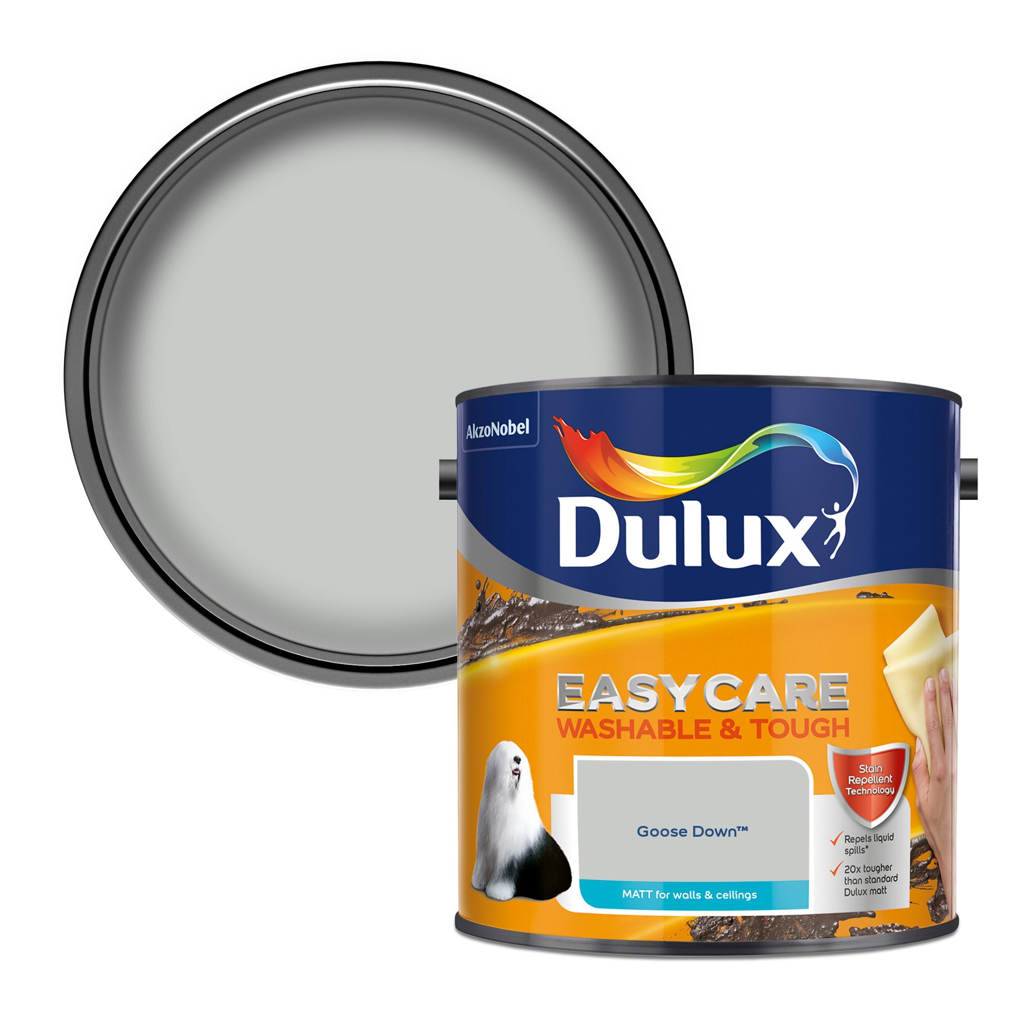 Dulux Easycare Goose down Matt Emulsion paint, 2.5L | Tradepoint