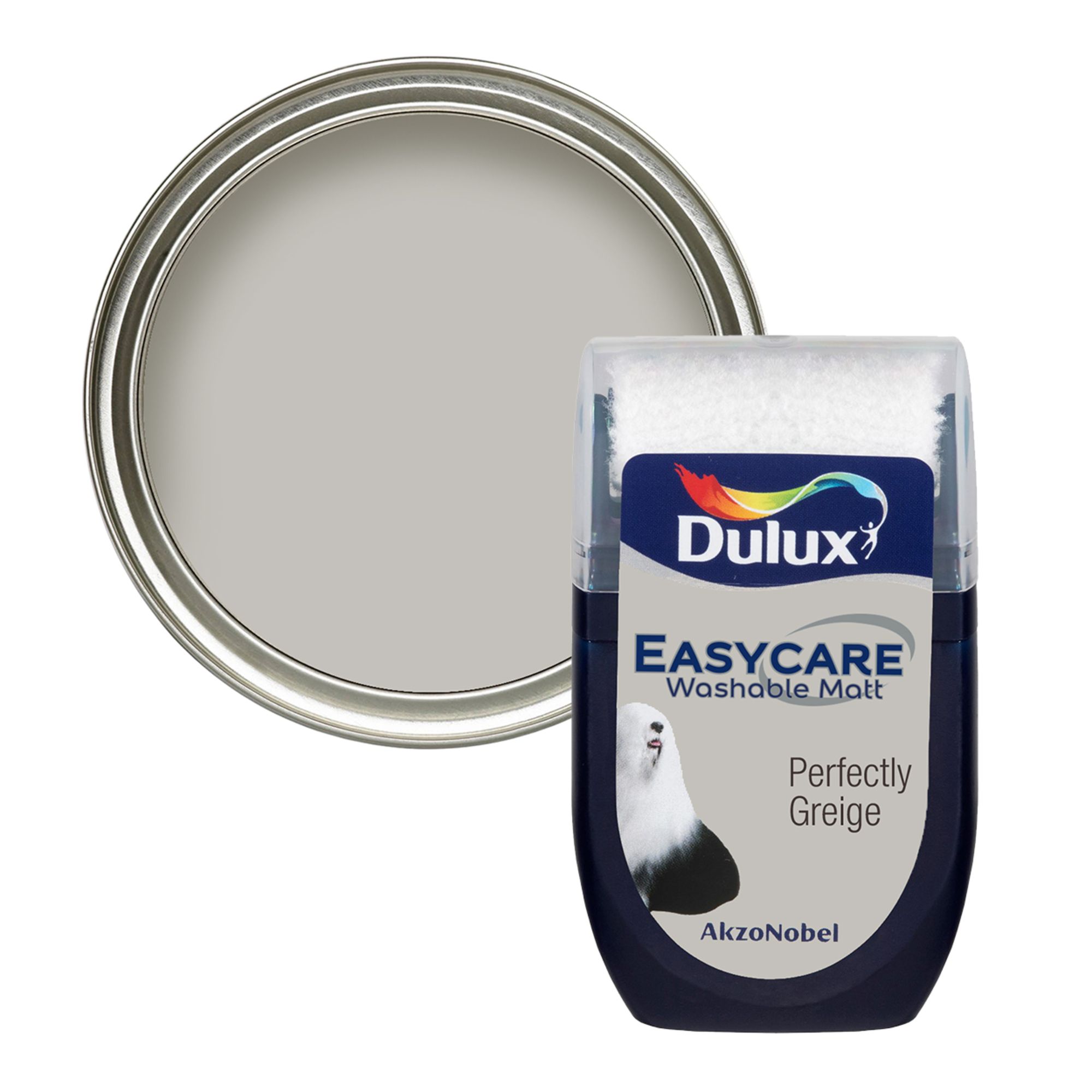 Dulux Easycare Perfectly Greige Matt Emulsion paint, 30ml | Tradepoint