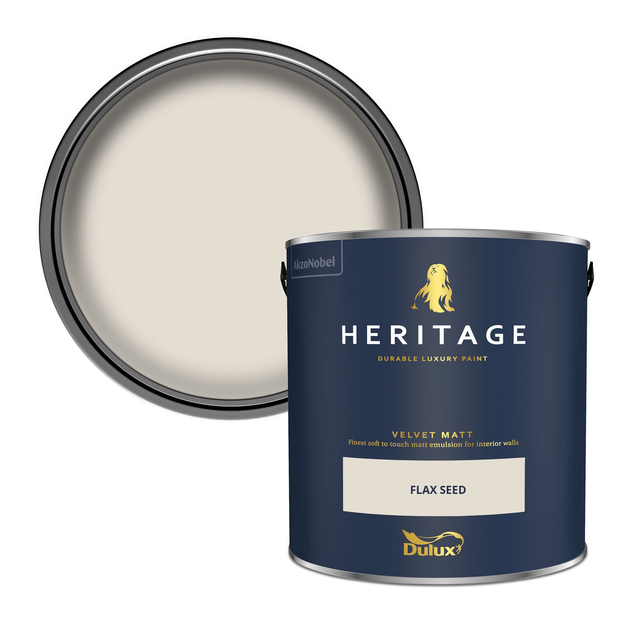 Dulux Heritage Flax Seed Velvet matt Wall paint, 2.5L