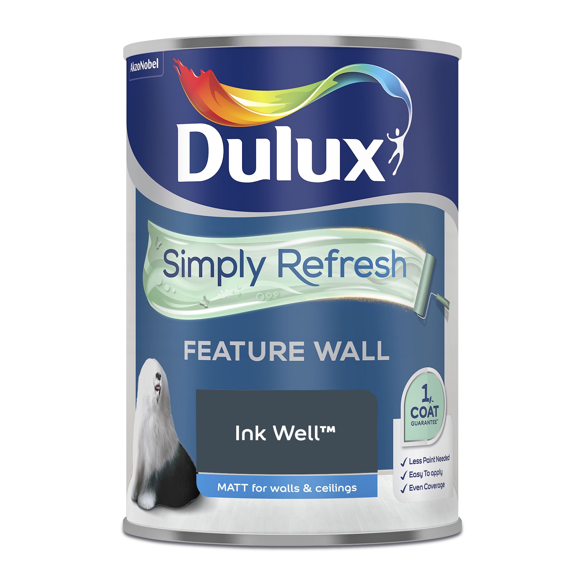 Dulux One coat Ink well Matt Emulsion paint, 1.25L | Tradepoint