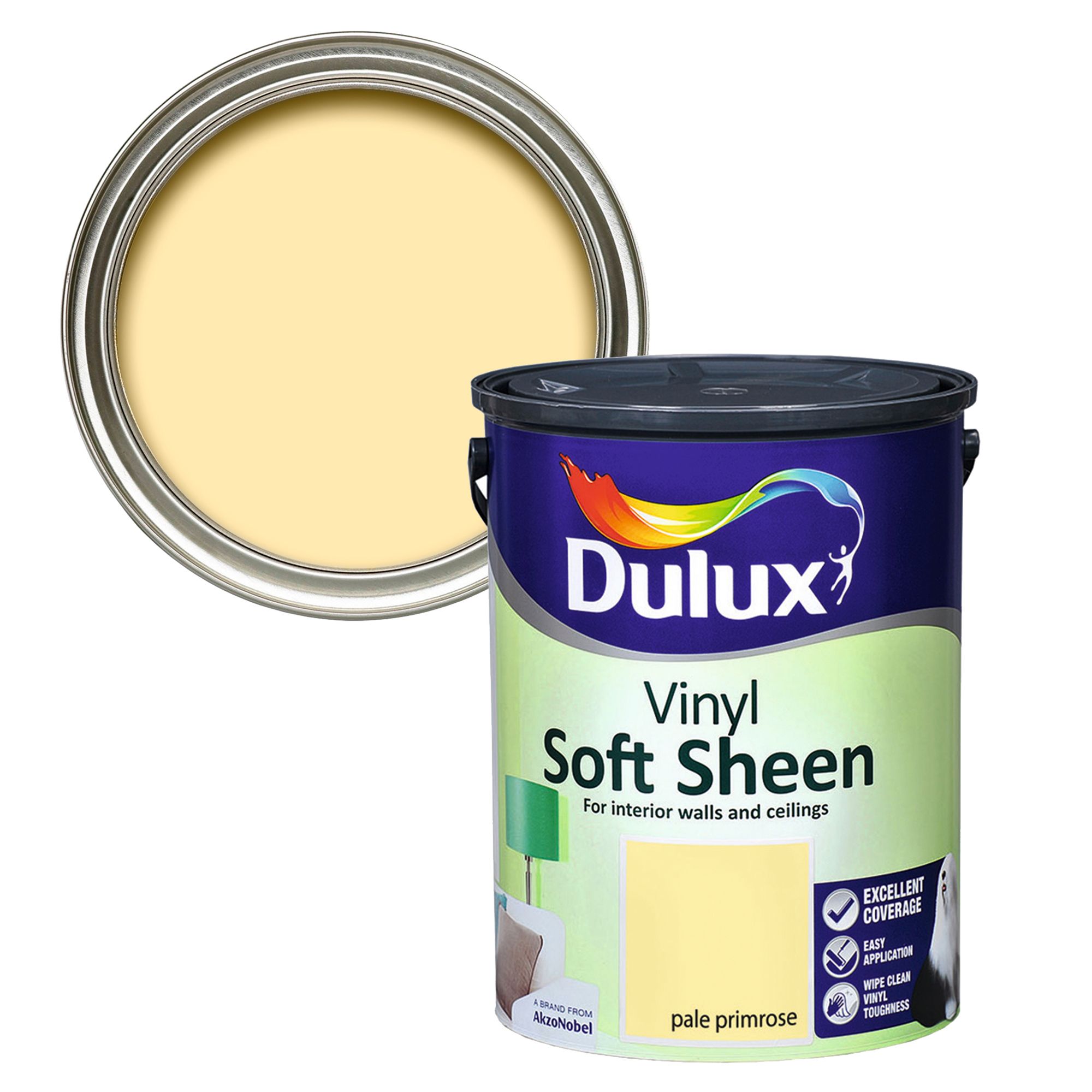 Dulux Pale primrose Soft sheen Emulsion paint, 5L