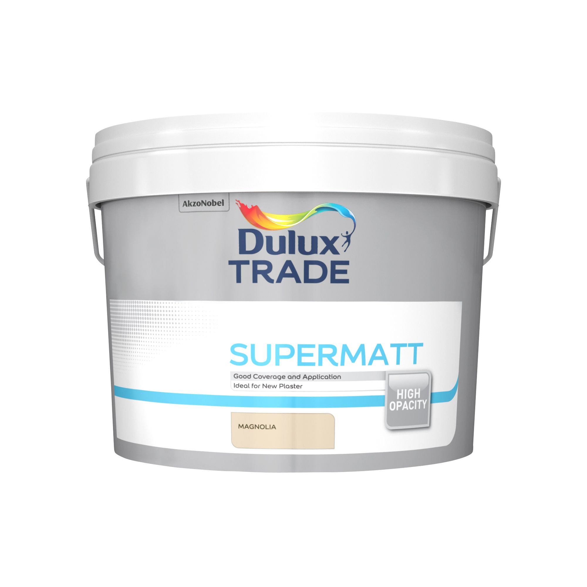 Dulux Trade Magnolia Super matt Wall & ceiling Emulsion paint, 10L
