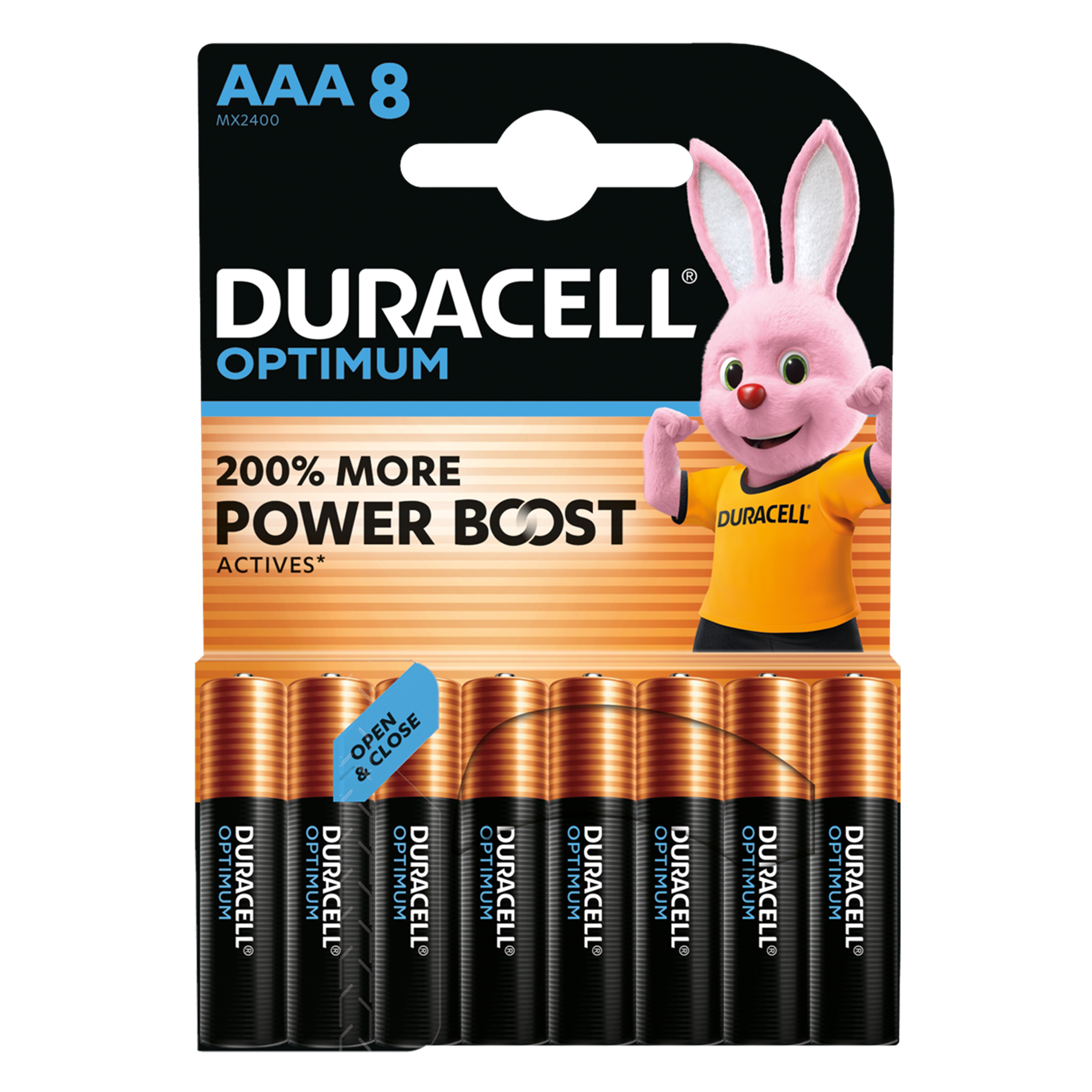 Duracell Optimum 1.5V AAA Batteries, Pack of 8