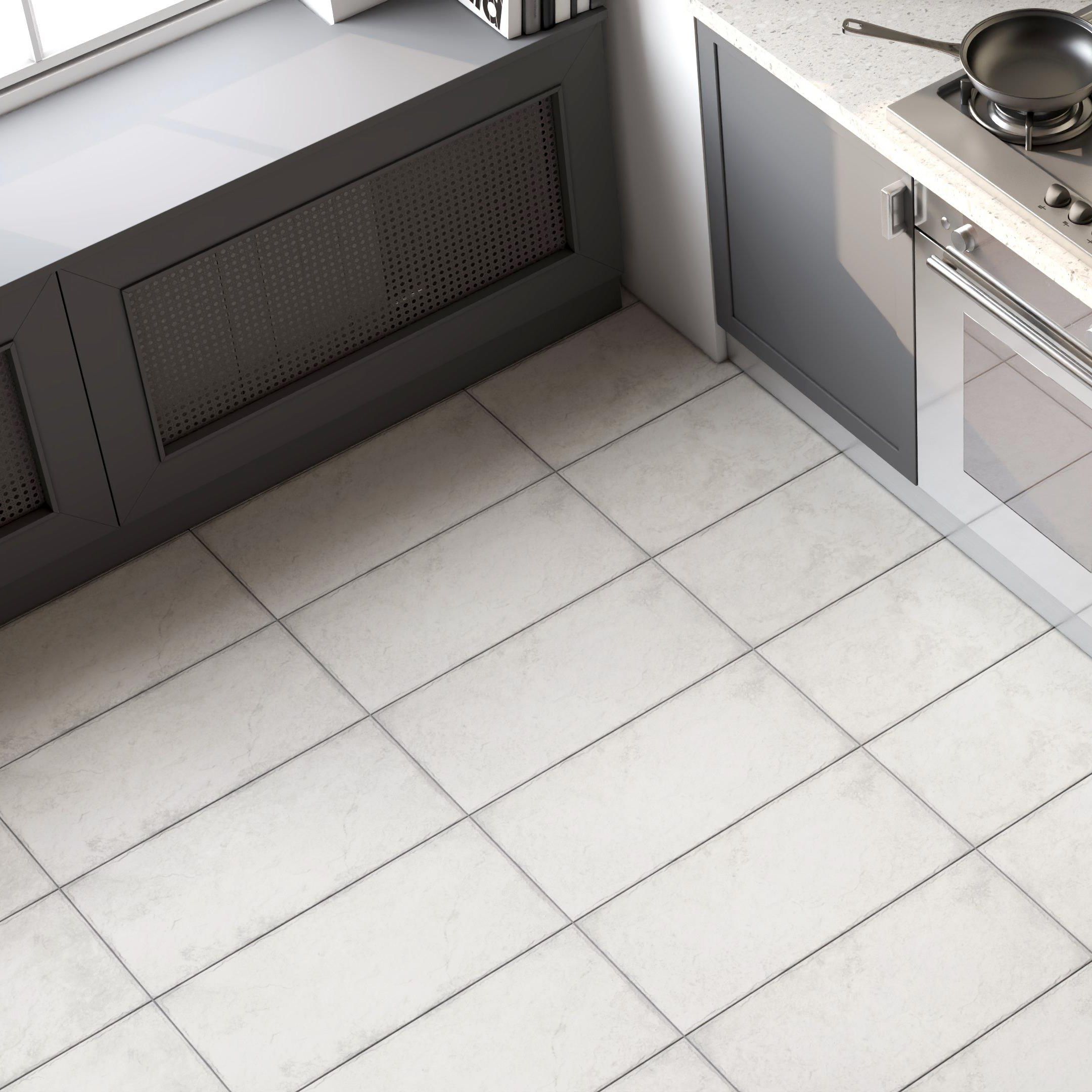 Duratile Designs Storm Grey Matt Cement Stone effect Porcelain Indoor ...