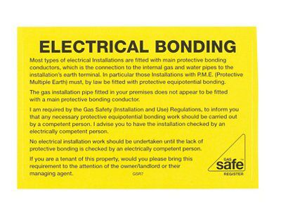 Electrical bonding Safety poster