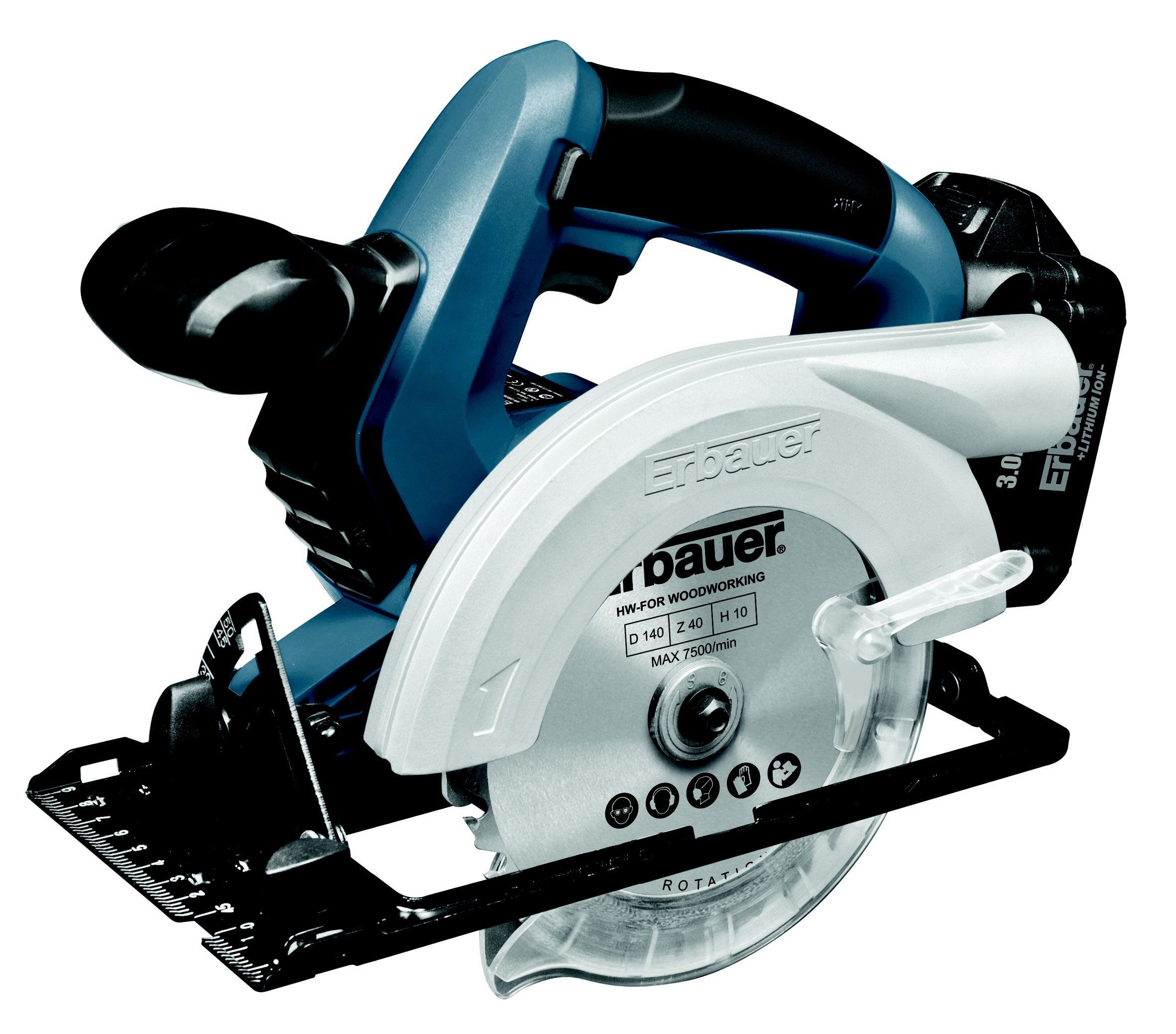 Erbauer 18V 1 x 3Ah Li ion Cordless Circular saw ERI490CSW