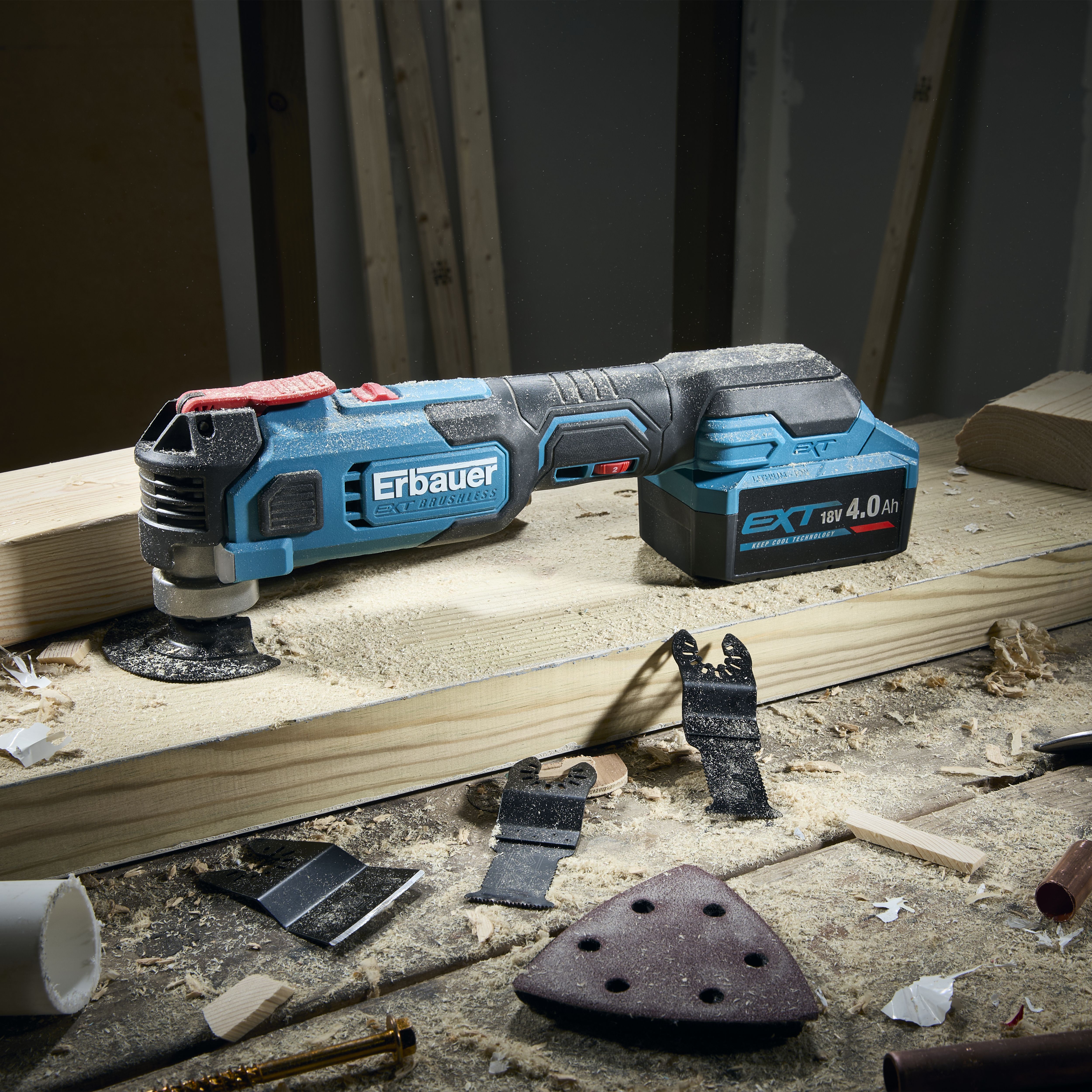 Erbauer 18V EXT Keep Cool Cordless Multi tool (Bare Tool) - ERI1080MLT