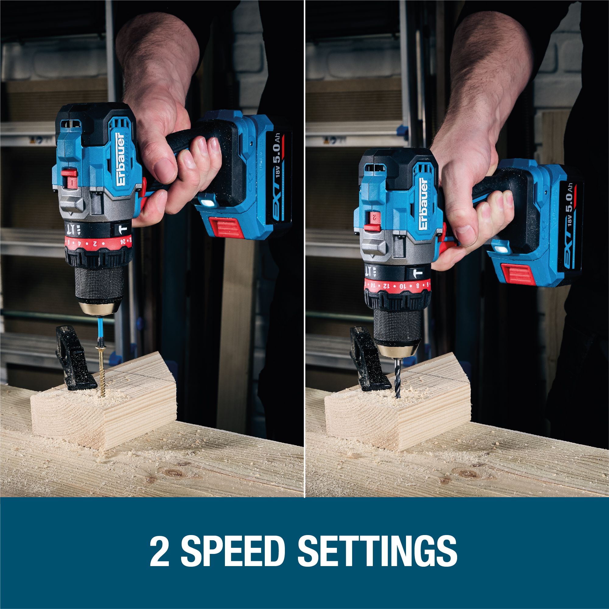 Erbauer Elite 18V EXT Keep Cool Brushless V2 Cordless Combi drill (Bare ...