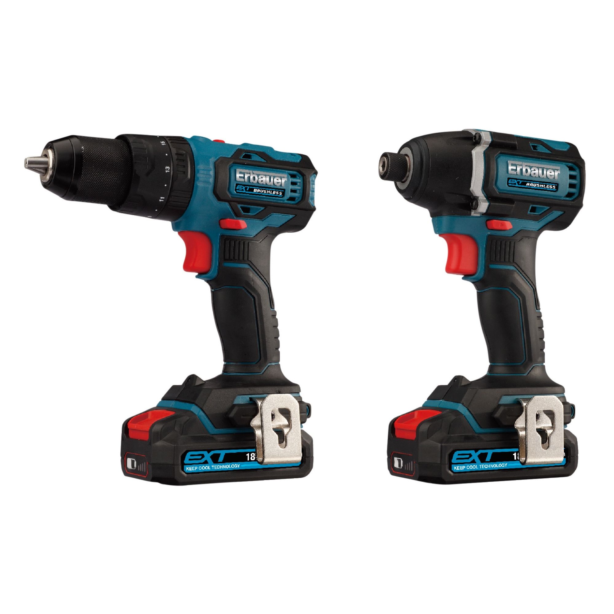 Erbauer EXT 18V 2Ah Li-ion Cordless Combi drill & impact driver EID18 ...