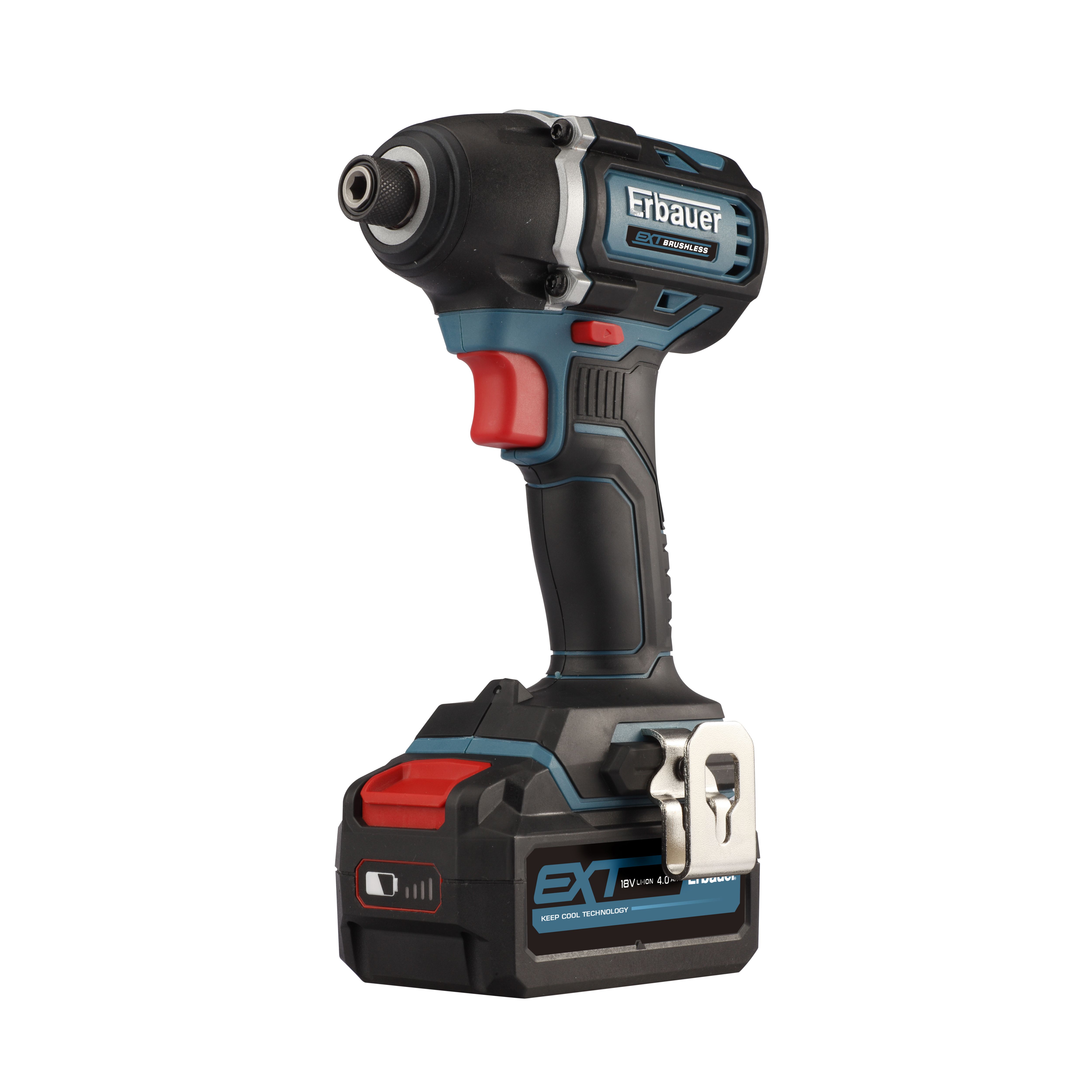 Erbauer EXT 18V 4Ah Li-ion Brushless Cordless Impact driver 1 battery ...
