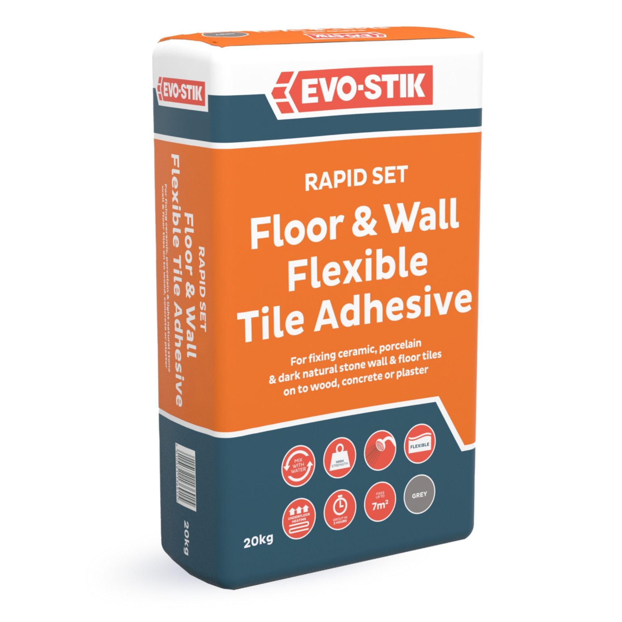 Evo-Stik Flexible Grey Wall & floor tile Adhesive, 20kg | Tradepoint
