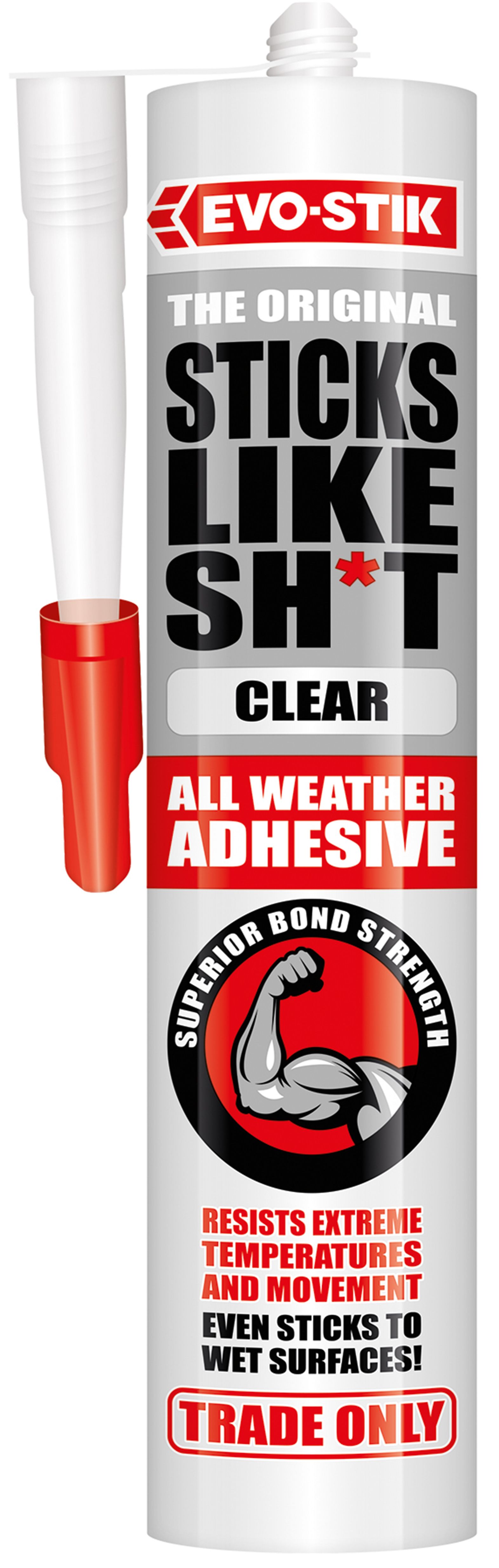 Evo-Stik Sticks Like Sh*t Clear Grab adhesive 290ml | Tradepoint