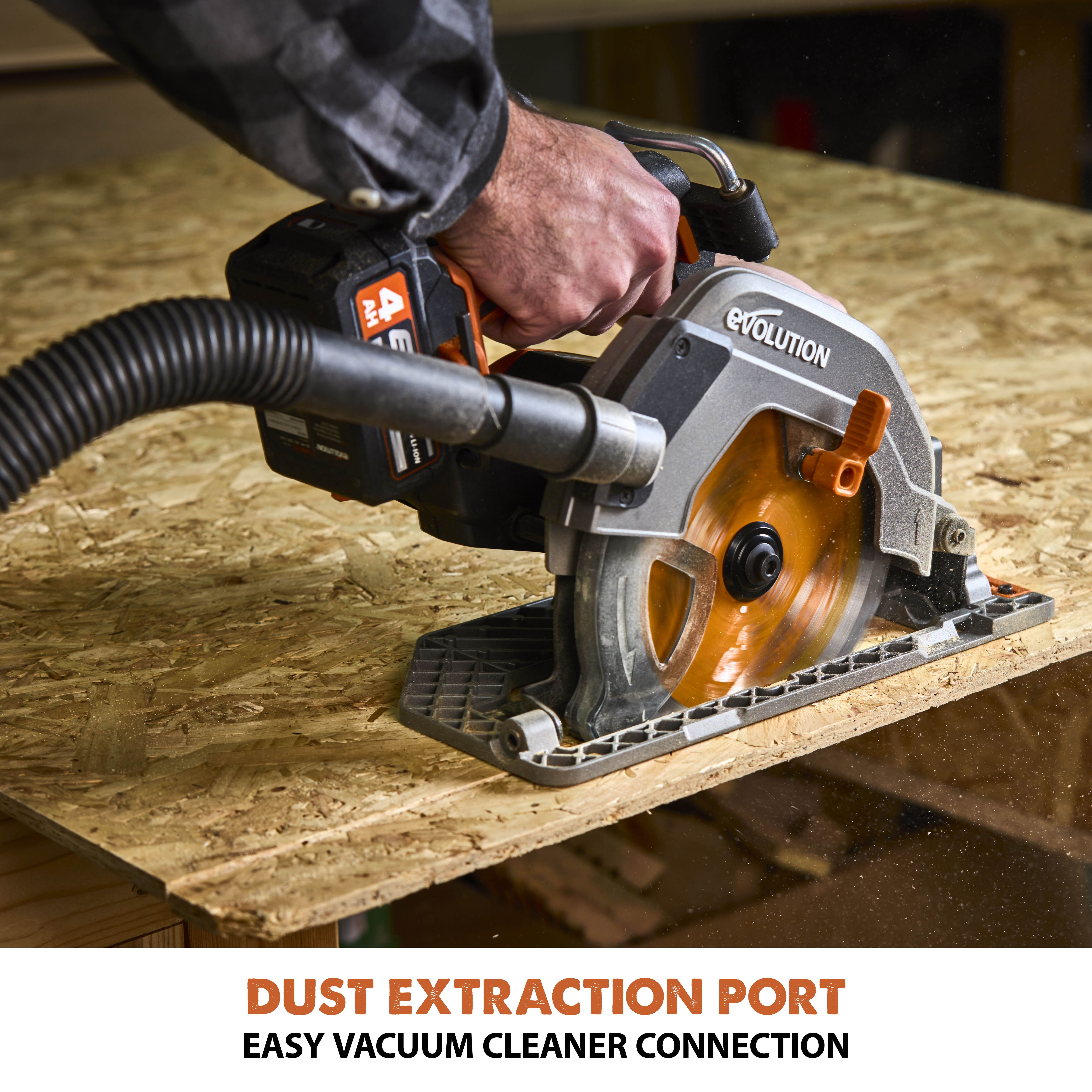 Evolution 18V 185mm Cordless Circular saw (Bare Tool) - R185CCS-LI