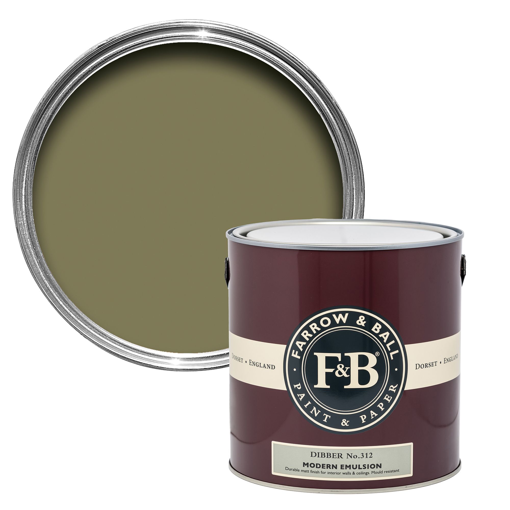 Farrow & Ball Modern Dibber No.312 Matt Wall & ceiling Emulsion paint, 2.5L