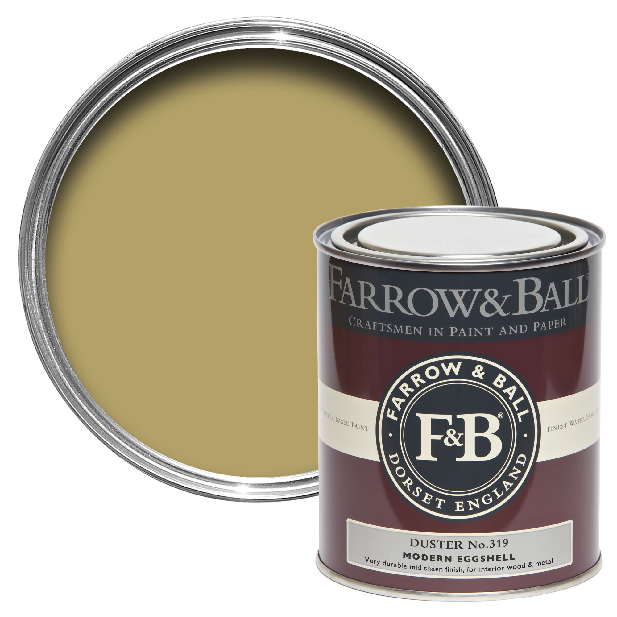 Farrow & Ball Modern Duster No.319 Eggshell Metal & wood paint, 750ml