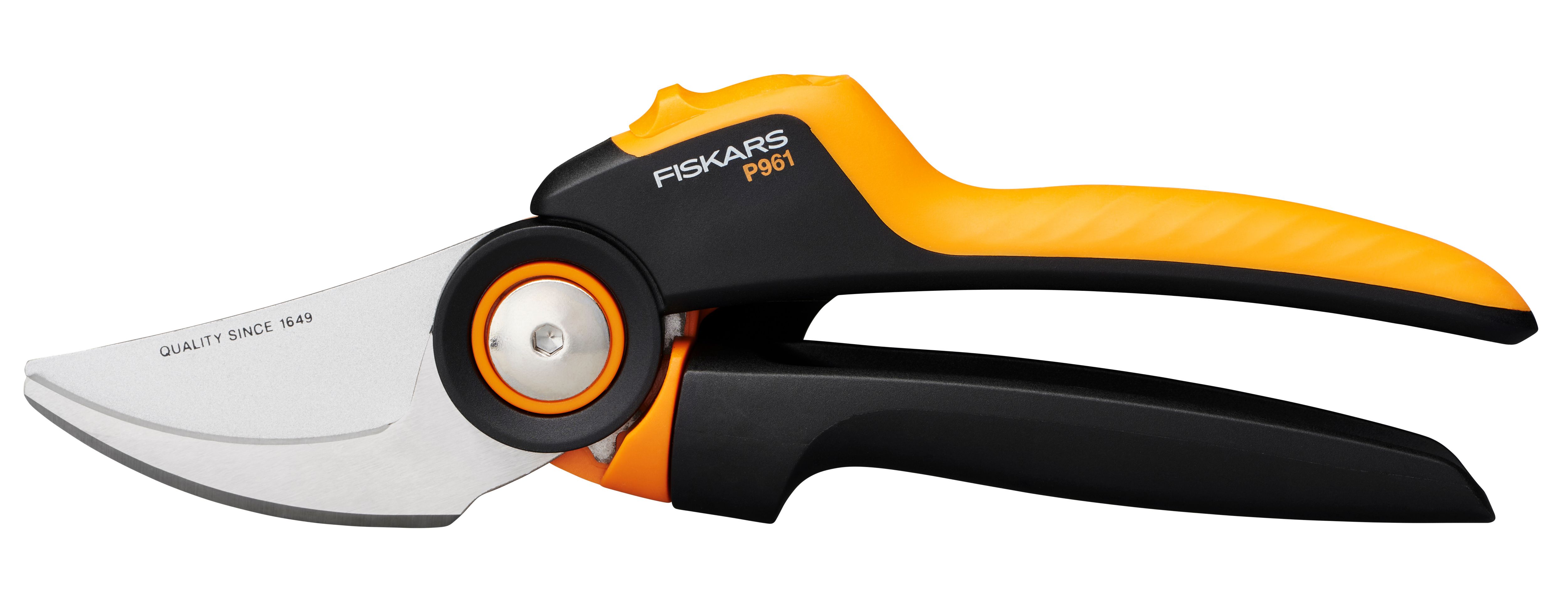 Fiskars Solid Black & orange Scissor Secateurs