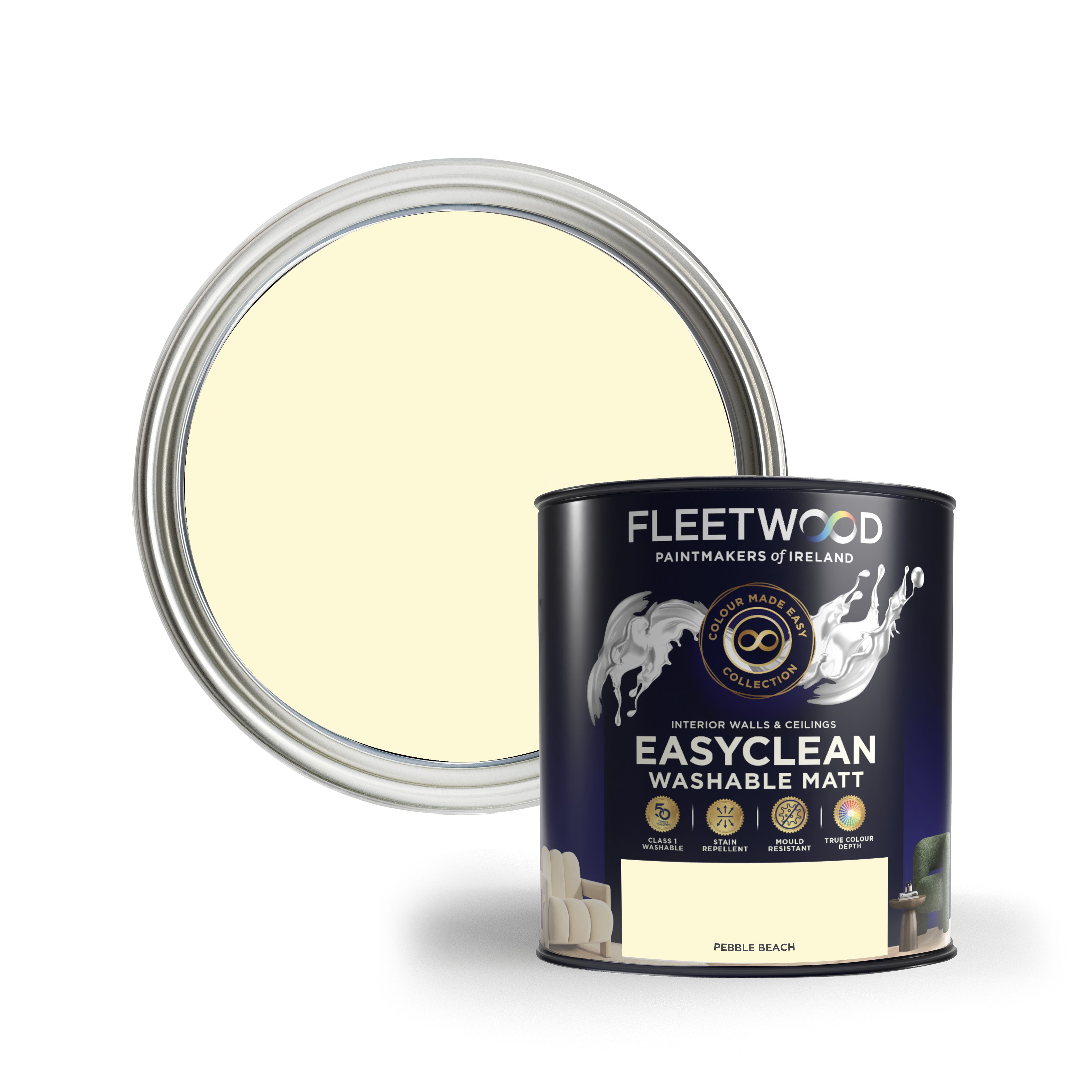 Fleetwood Pebble Beach Flat matt Wall & ceiling Emulsion paint, 5L
