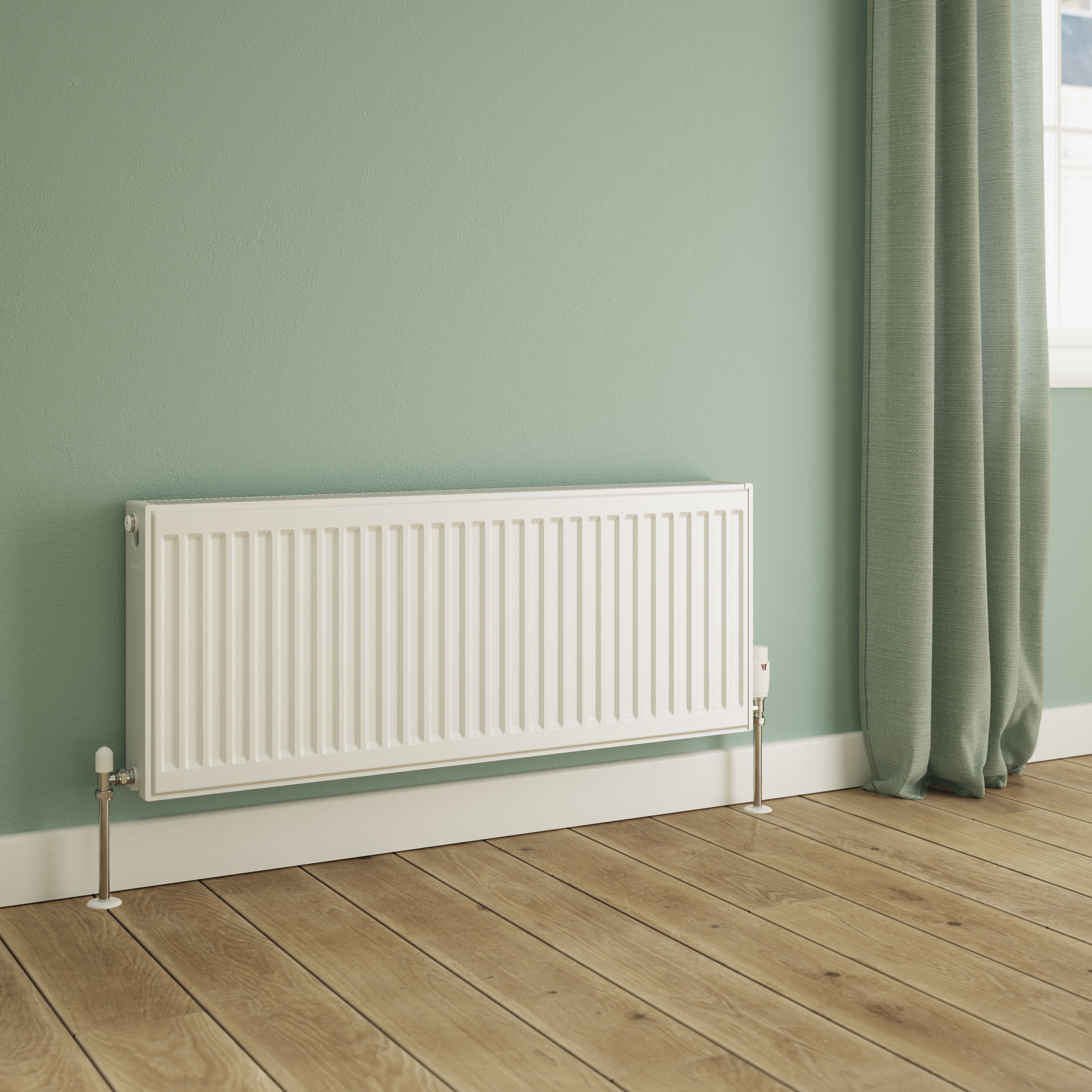 Flomasta White Type 22 Double Panel Radiator, (W)1000mm x (H)400mm