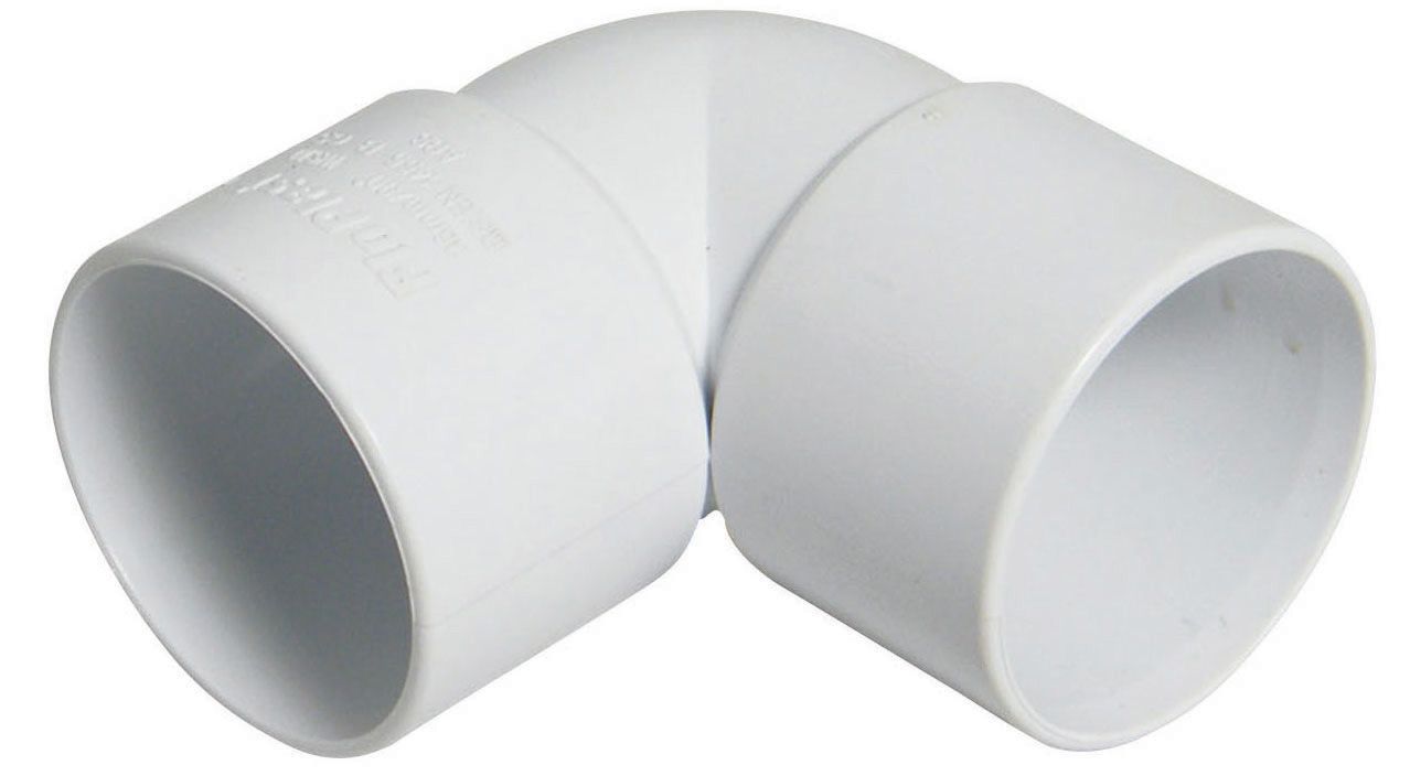 FloPlast 228414 White Solvent weld 90° Waste pipe Bend (Dia)32mm