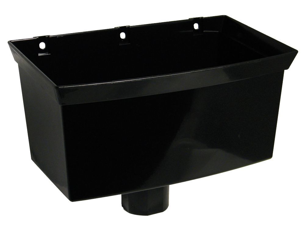 FloPlast Black Square Gutter hopper, (L)185mm (W)285mm | Tradepoint